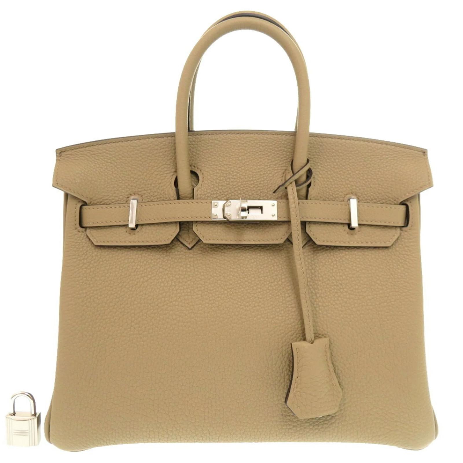Hermès Hermes Birkin 25 Togo Beige Marfa Handbag Leather ref.2280049 ...
