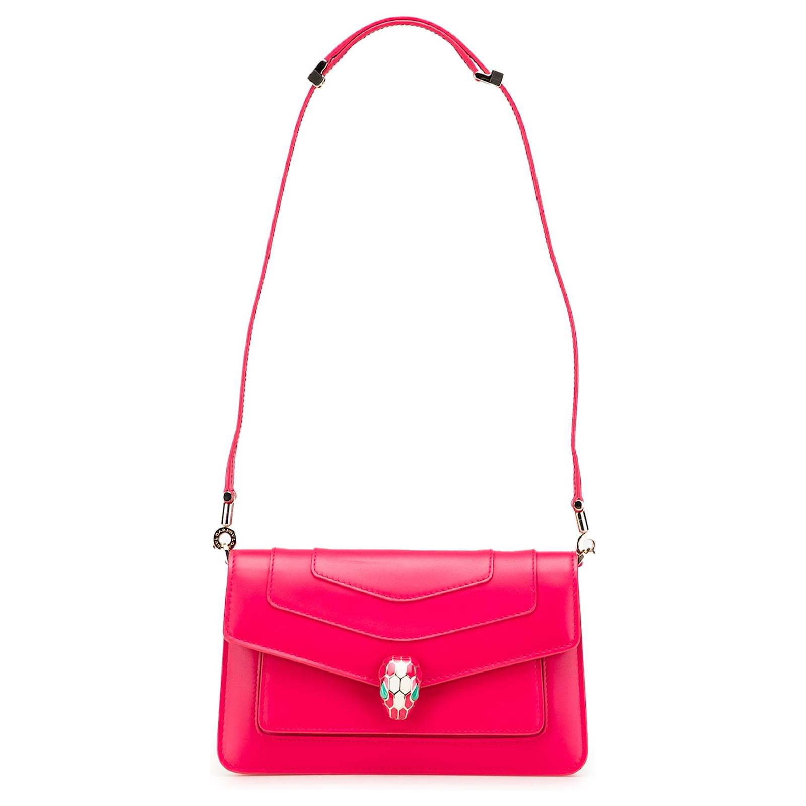 Bulgari Bvlgari Pink Calfskin Serpenti Forever East West Shoulder Bag ...