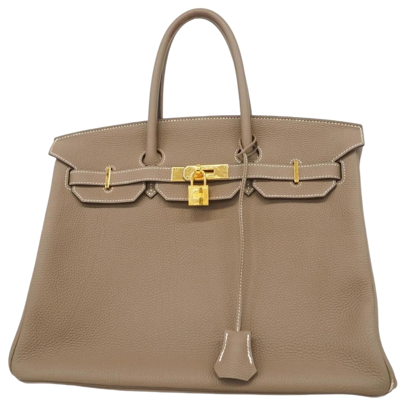 Hermès Hermes Birkin 35 Handbag in Etoupe Gray Taupe Leather ref.2281803 - Joli Closet
