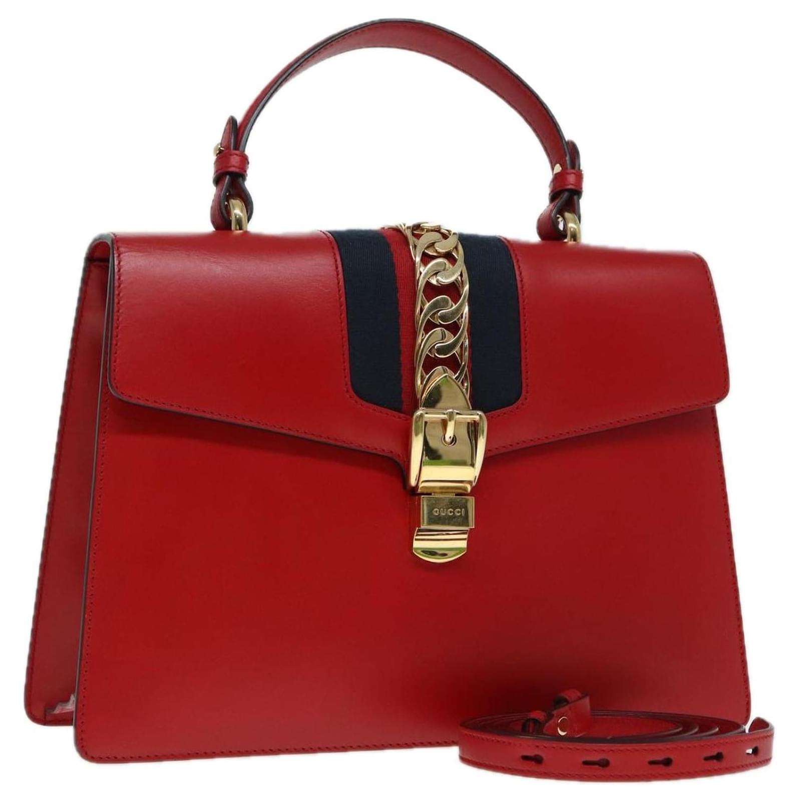 Gucci Padlock Shoulder Bag Red Leather Golden ref.2284392 - Joli Closet