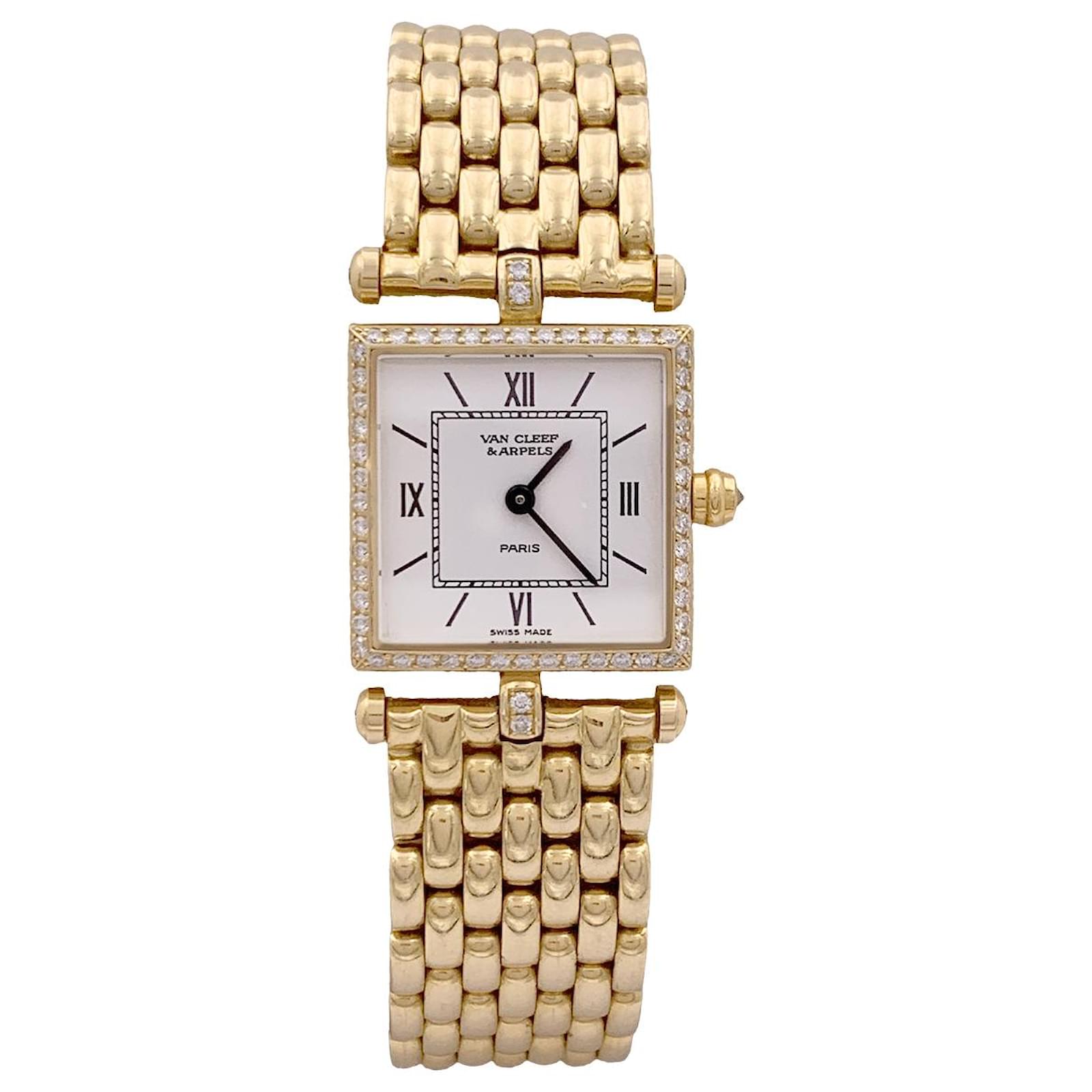 Van Cleef & Arpels watch, 'Classique', yellow gold and diamonds. ref ...