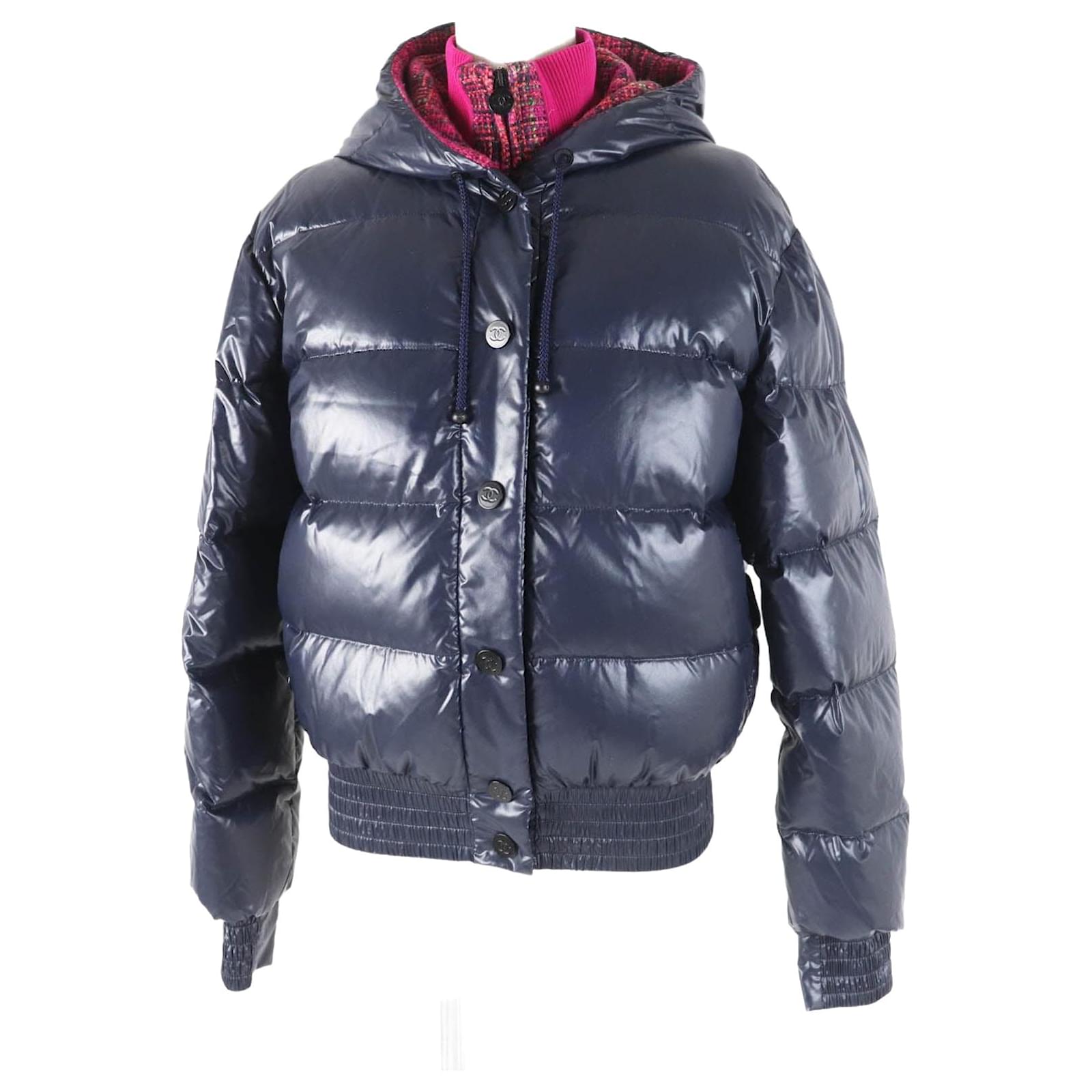 Chanel Coconeige Down Jacket P59432 Blue Cloth ref.2290001 - Joli Closet