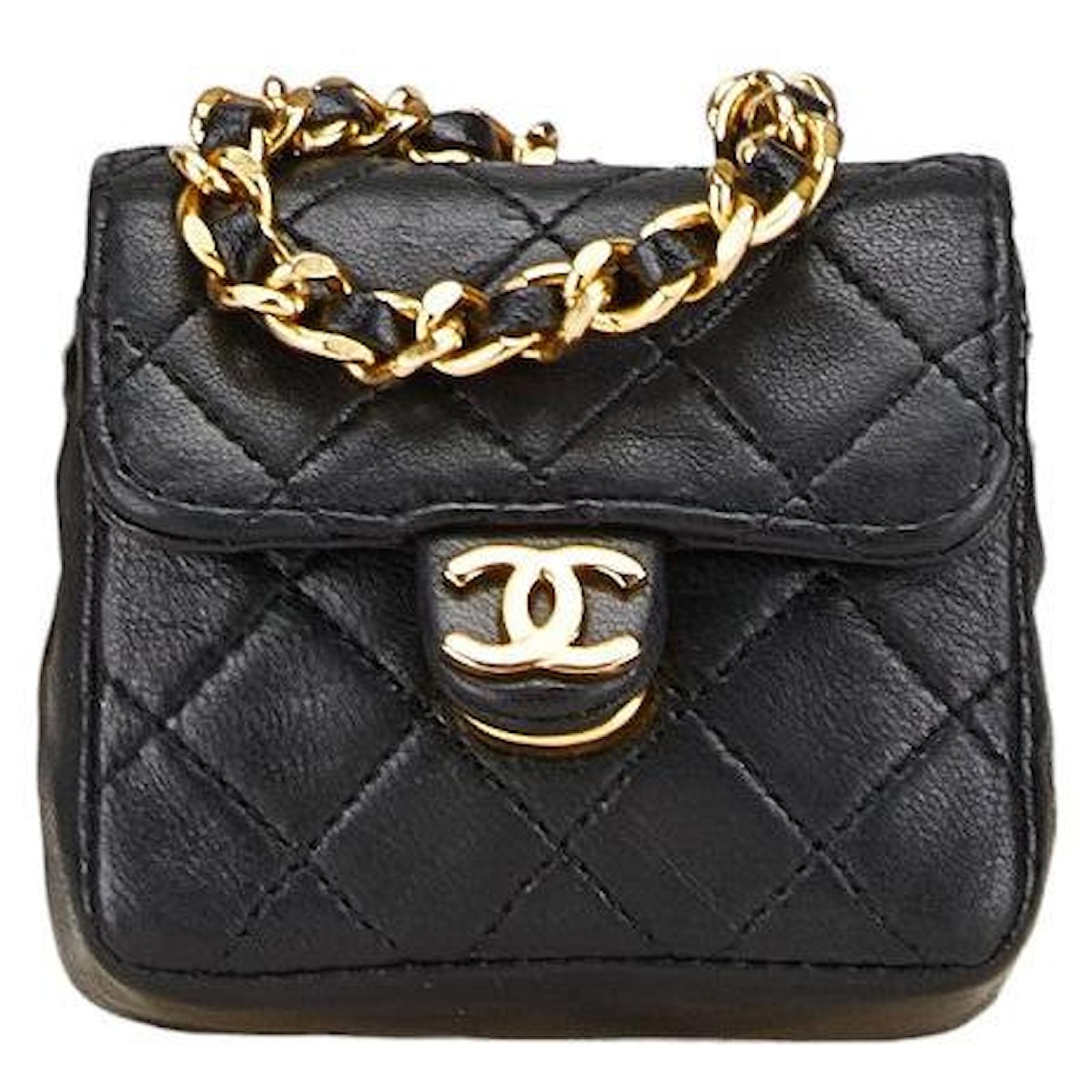 Chanel Coco Mark Micro Mini Matelasse Lambskin Shoulder Bag Black ...