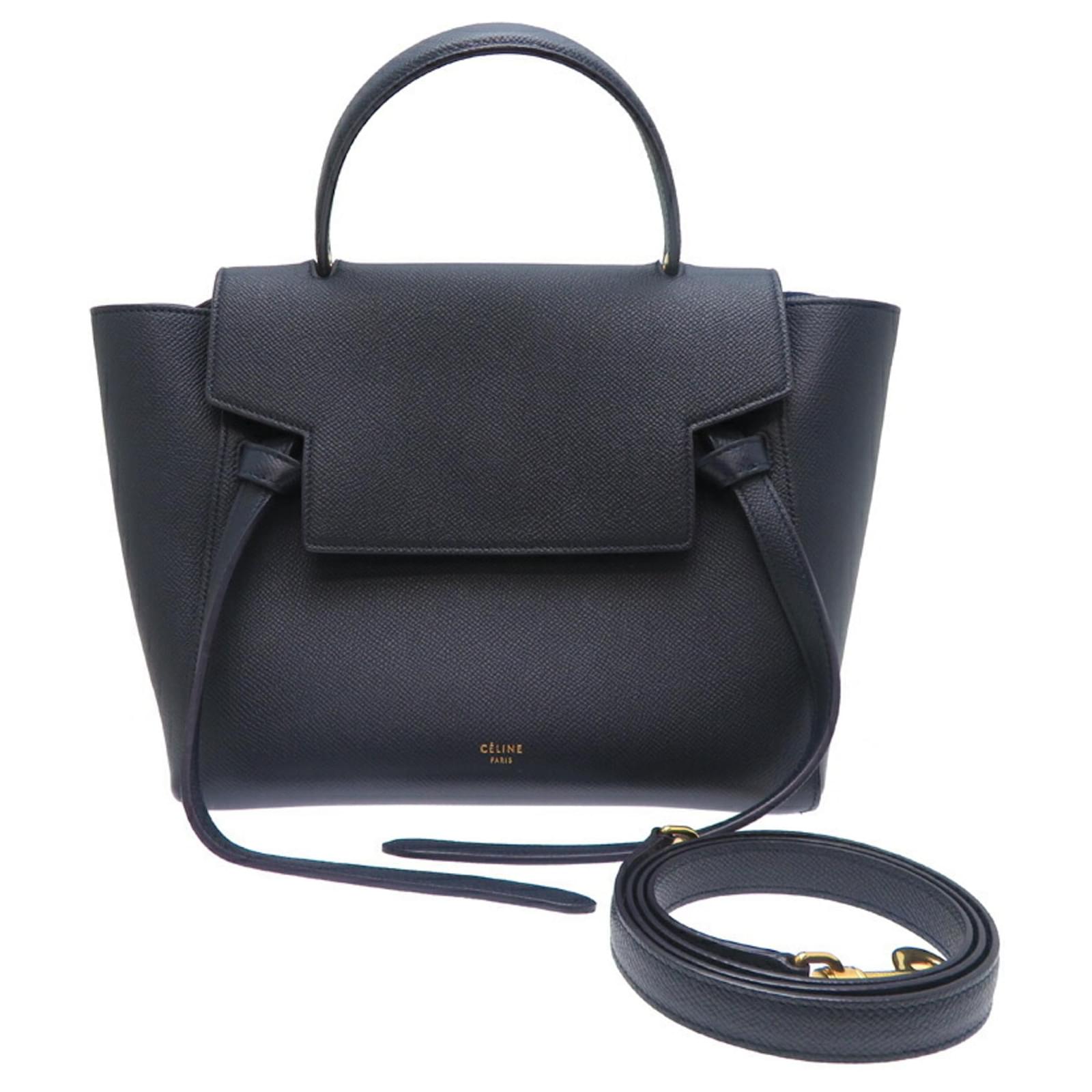 Céline Celine Micro Belt Bag in Navy Leather (Sold) - Joli Closet