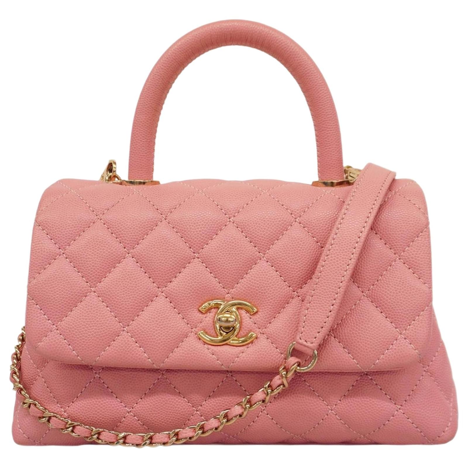Chanel Handbag Matelasse Coco Handle Pink ref.2295110 - Joli Closet