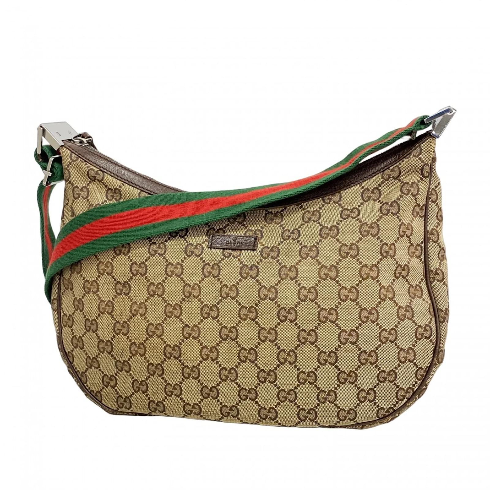 Gucci Brown Shoulder Bag GG Canvas Sherry Line Cloth ref.2295579 - Joli ...
