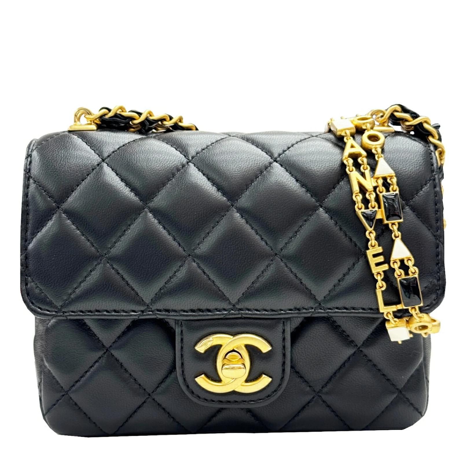 Chanel AS3442 Matelasse Chain Shoulder Bag Black Leather ref.JC2296232 ...