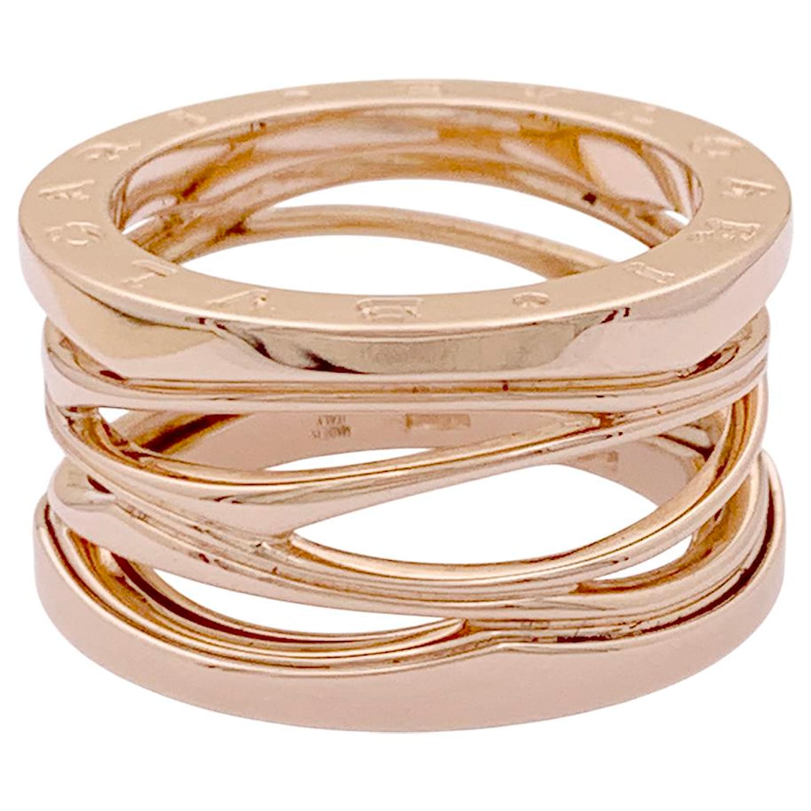 Bulgari ring 'B.Zero1 Zaha Hadid' in rose gold. Pink gold ref.2296429 ...