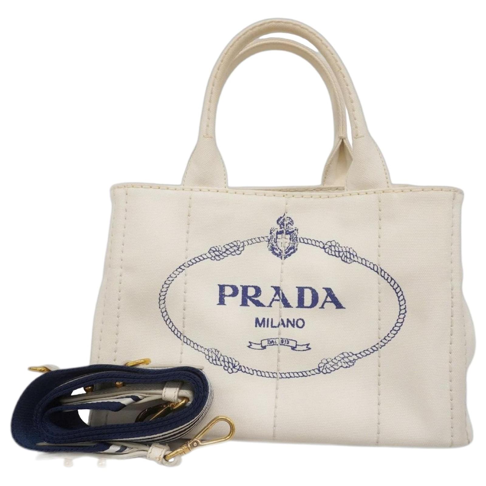Prada Canapa White Cloth ref.2300179 - Joli Closet