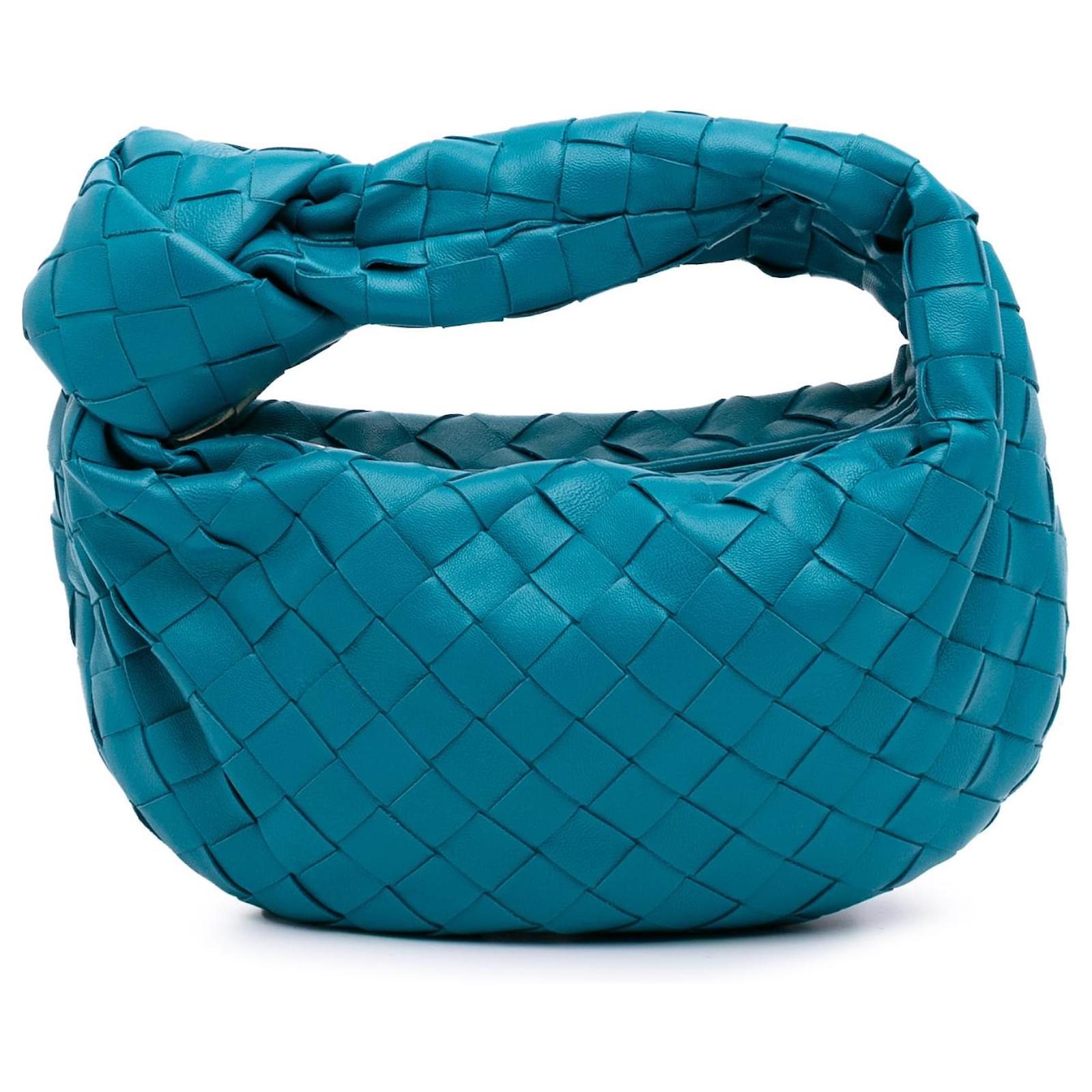 Bottega Veneta Blue Mini Nappa Intrecciato Jodie Turquoise Leather ref ...