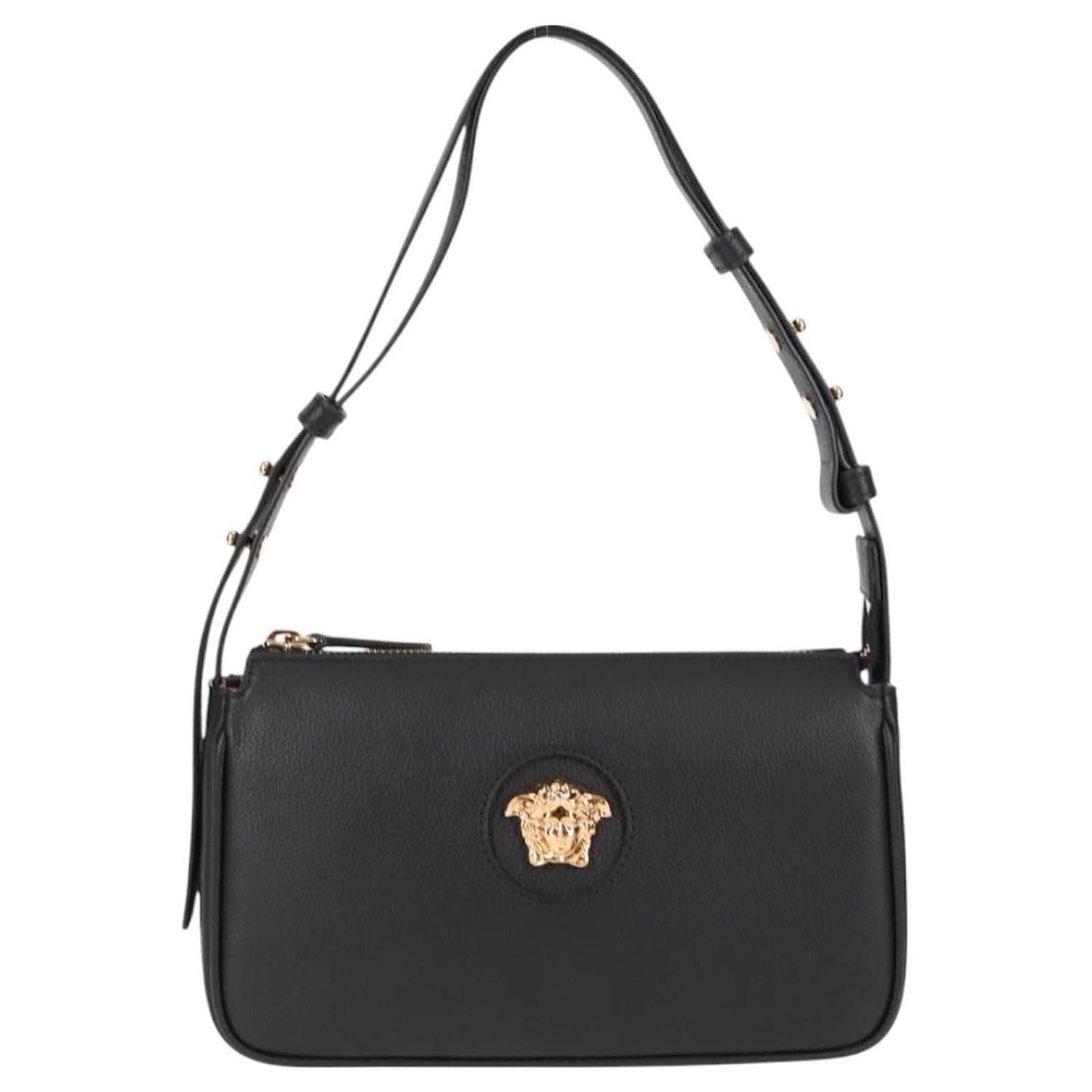 Versace Medusa Black Leather ref.2302005 - Joli Closet