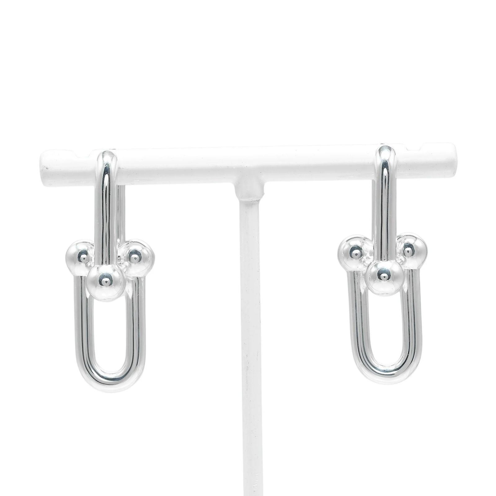 Tiffany & Co. Hardware Large Link Earrings Silver ref.2303117 - Joli Closet