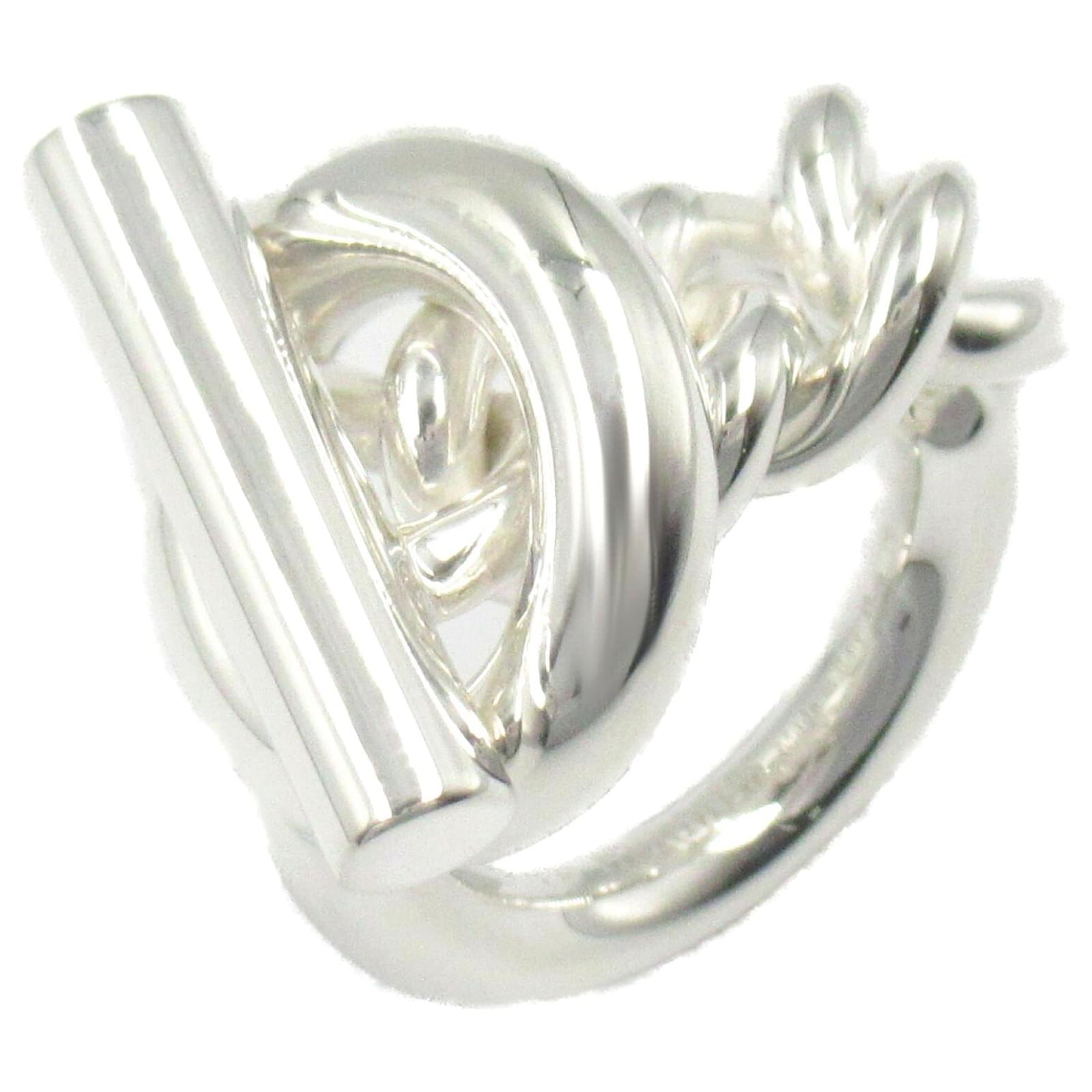 Hermès Hermes Silver 925 Escape Ring Silvery Metallic Metal ref.2306872 ...