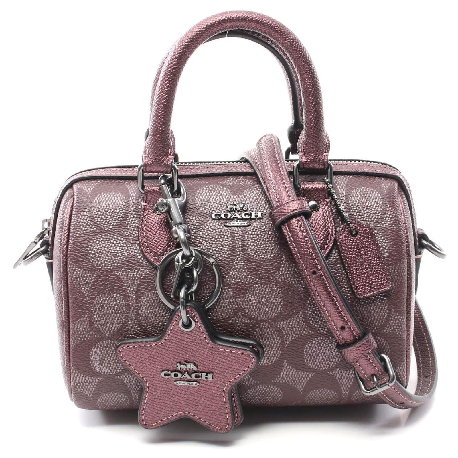 Coach Signature Mini Rowan Handbag PVC Leather Brown Cloth ref.2309693 ...