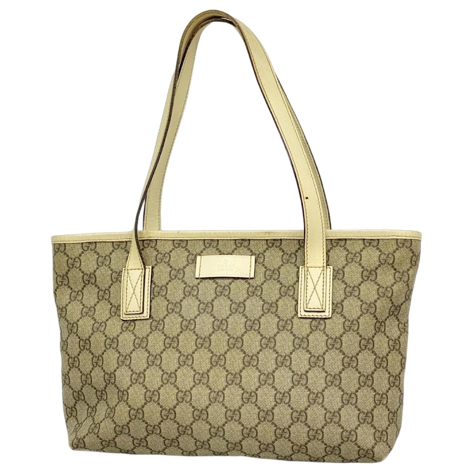 Gucci Tote Bag GG Supreme Beige Cream Plastic ref.2311957 - Joli Closet