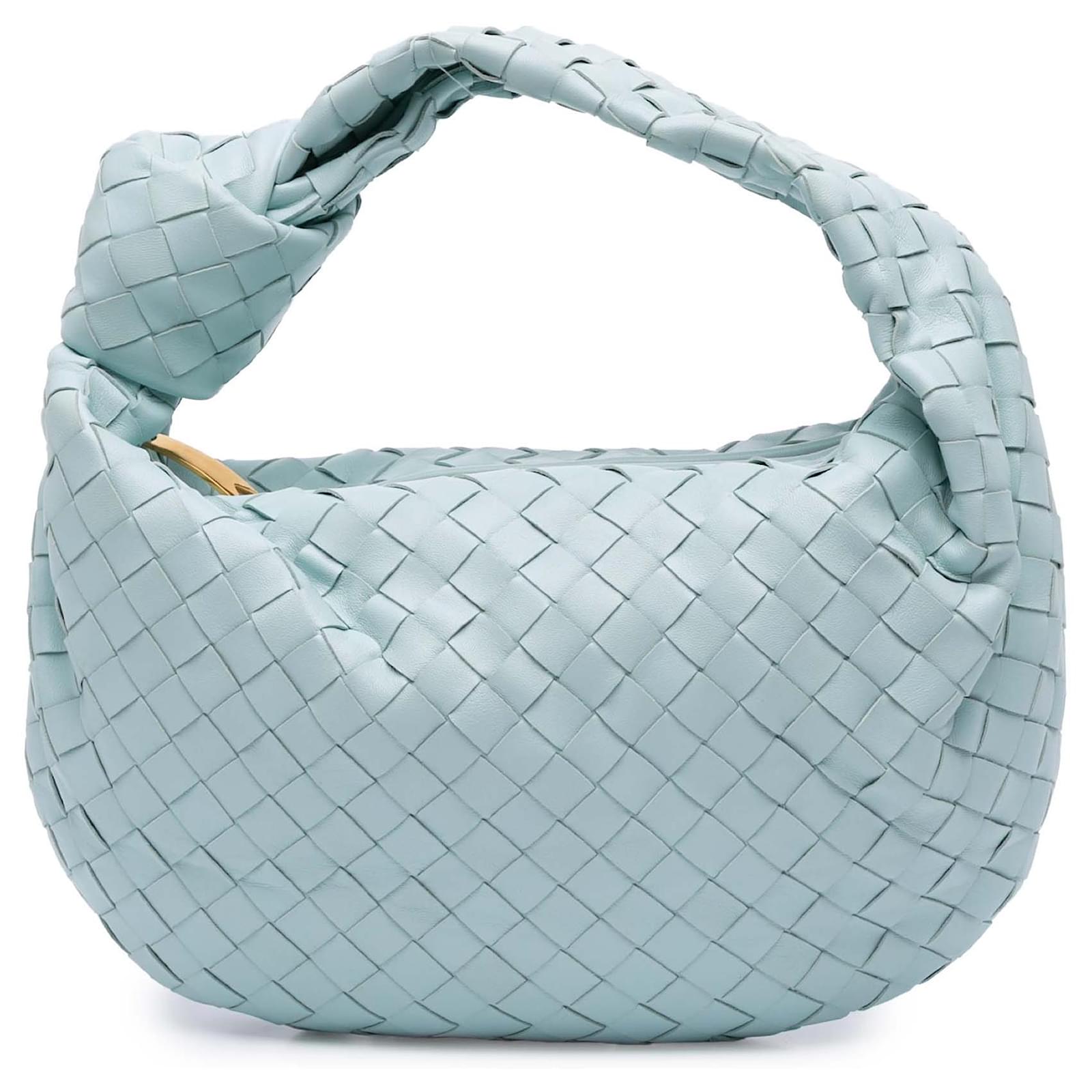 Bottega Veneta Blue Teen Nappa Intrecciato Jodie Light blue Leather ref ...
