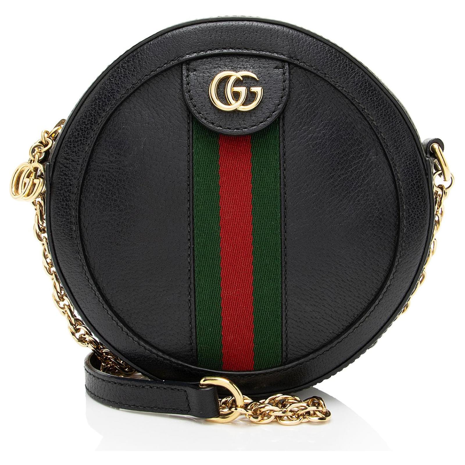 Gucci Leather Ophidia Round Mini Shoulder Bag Black ref.2313681 - Joli ...