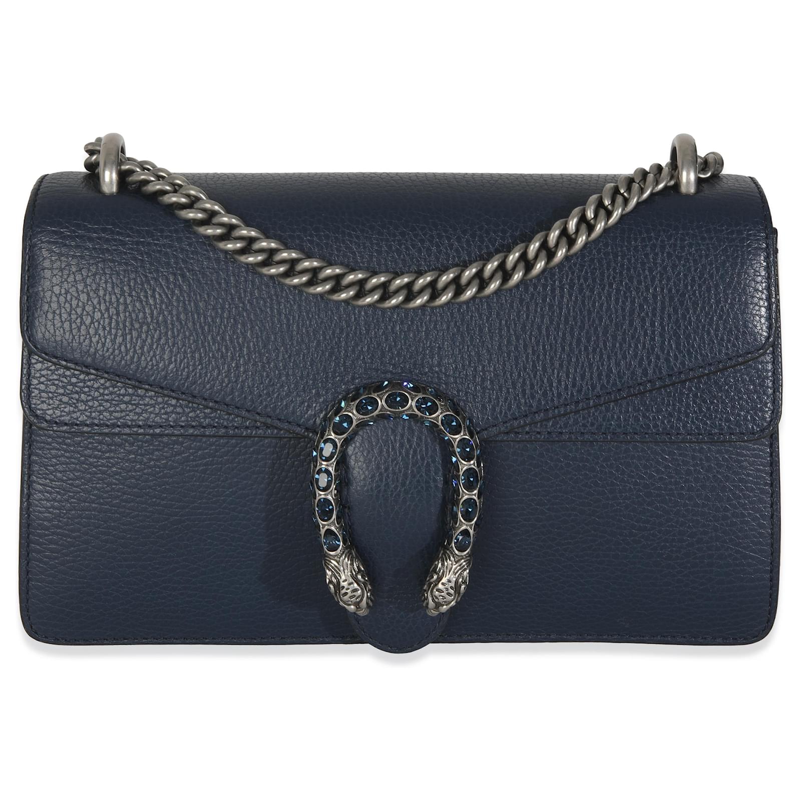 Gucci Navy Dollar Calfskin Medium Dionysus Bag Blue Leather ref.2314972 ...