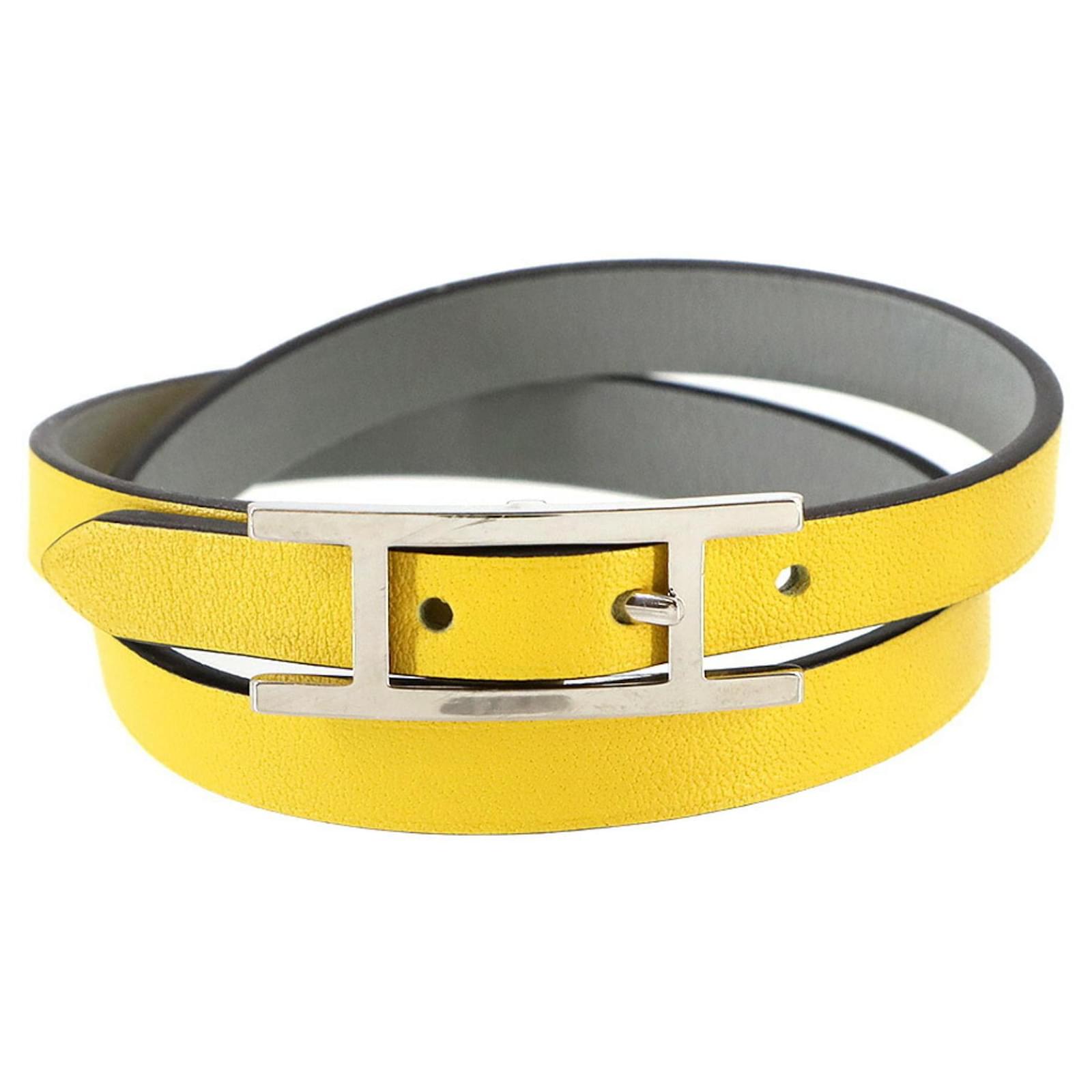 Hermès Hermes Be Hapi Double Tour Reversible Bracelet Leather ref ...