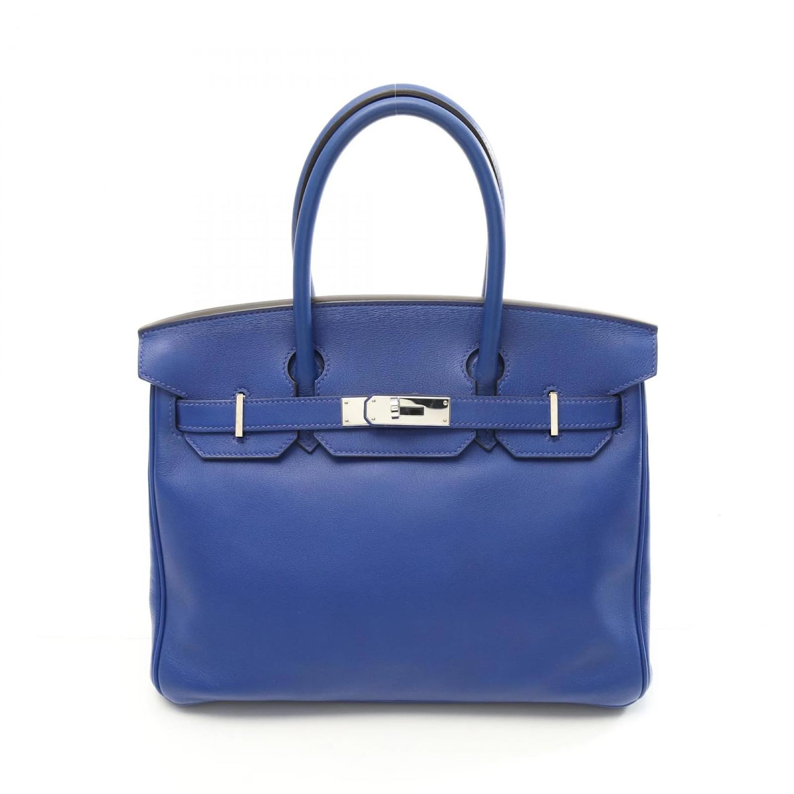 Hermès Hermes Birkin 30 Blue Electric Handbag Leather ref.2322314 ...