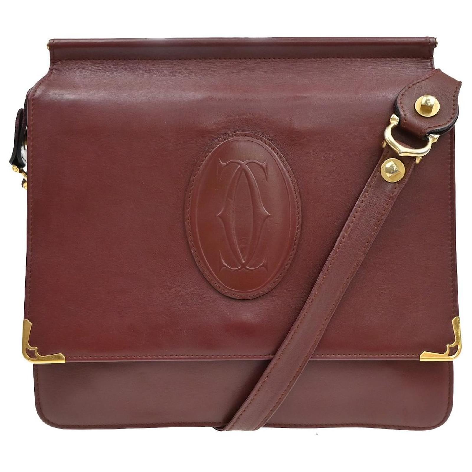 Cartier Must de Cartier Dark red Leather ref.2325172 - Joli Closet