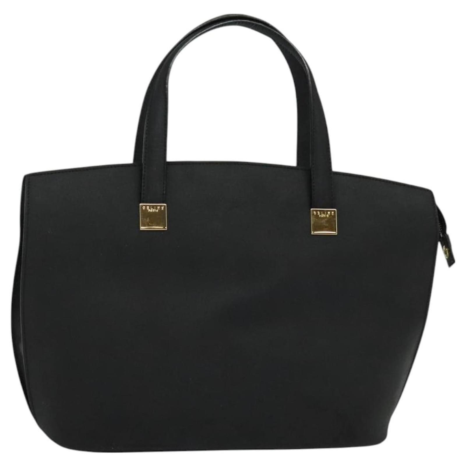 Céline CELINE Hand Bag Leather Black Gold Auth bs26871 Golden ref ...