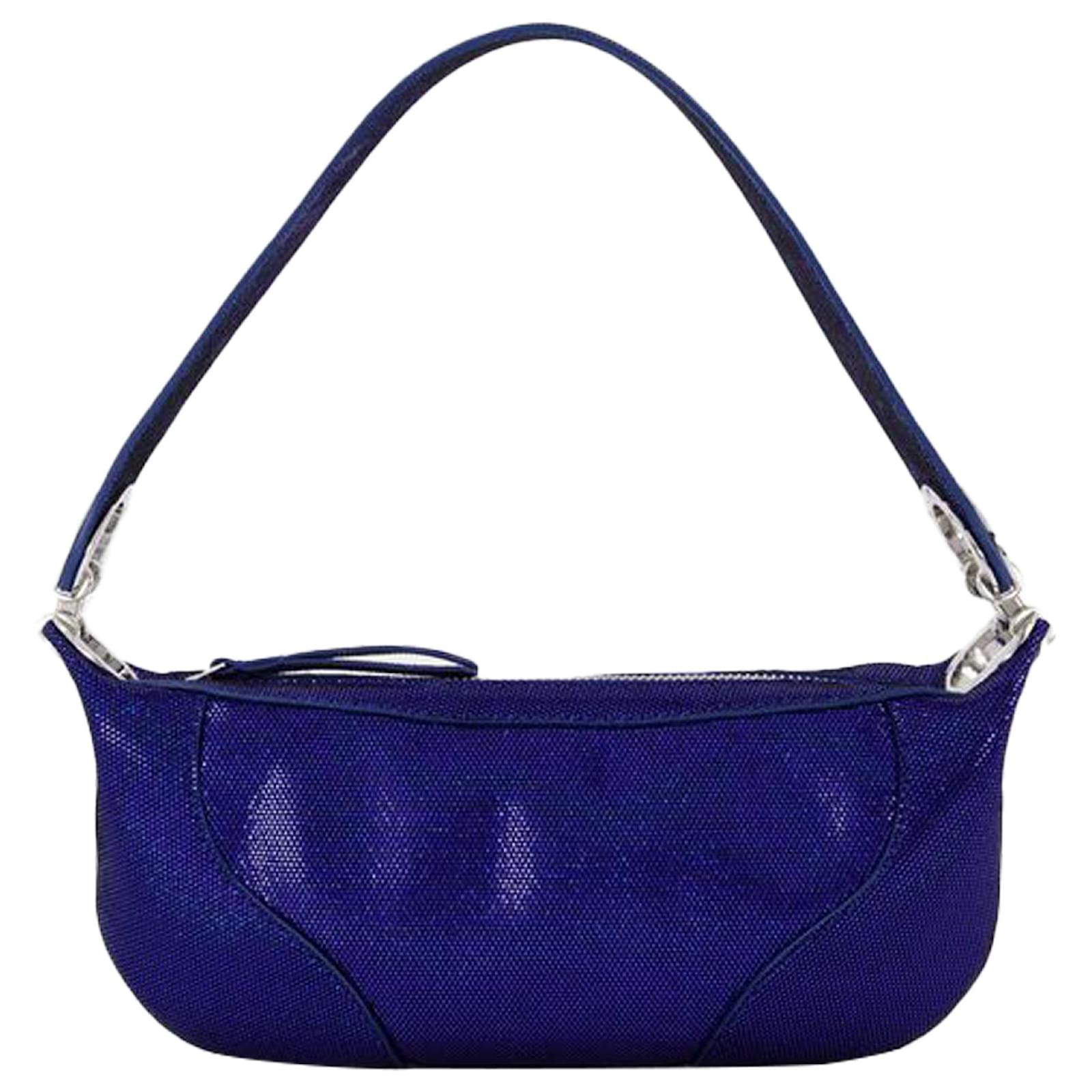 Mini Amira Hobo Bag - By Far - Blue - Leather ref.2326250 - Joli Closet