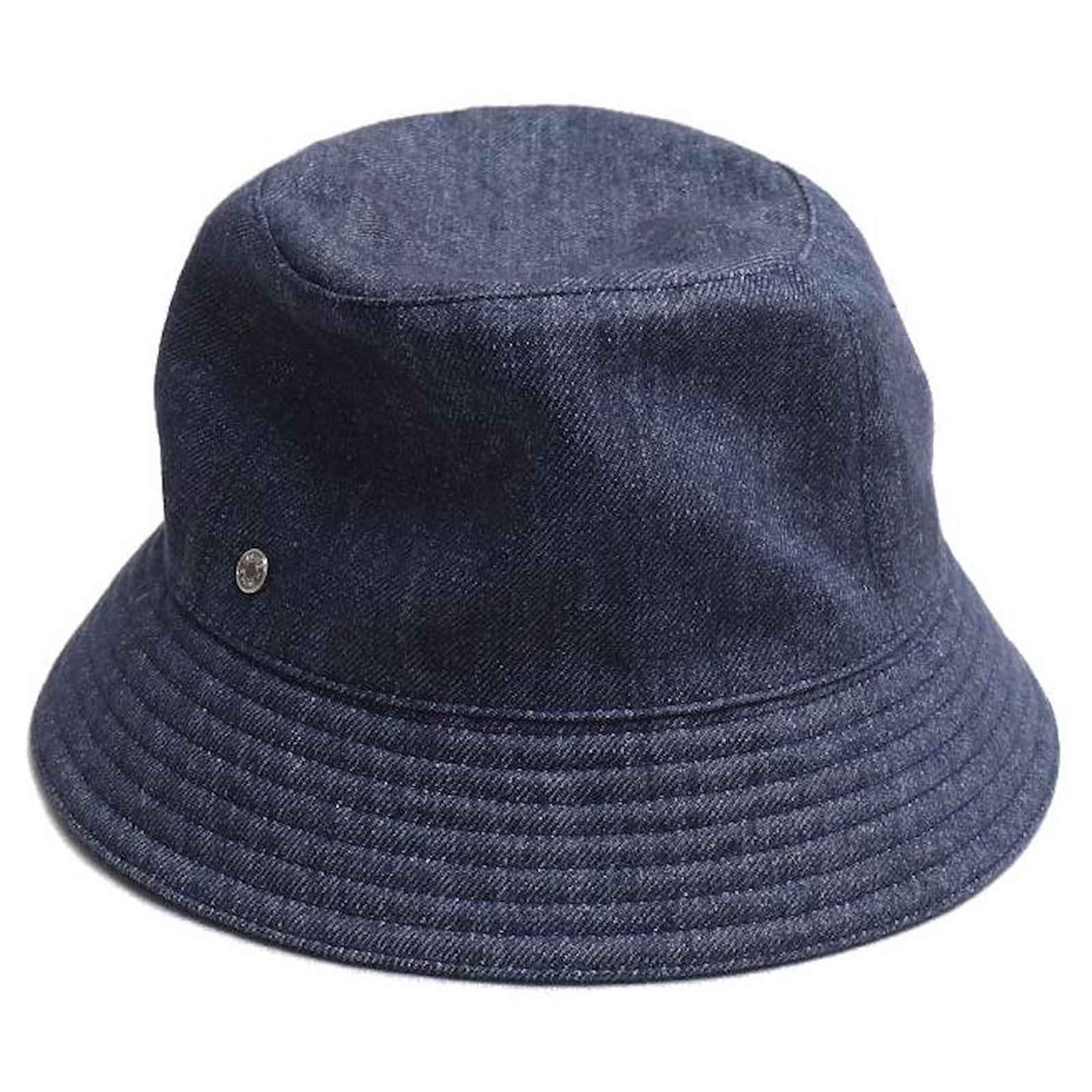 Hermès Hermes Bob Eden Bucket Hat Navy Blue Navy blue Cloth ref.2327173 ...