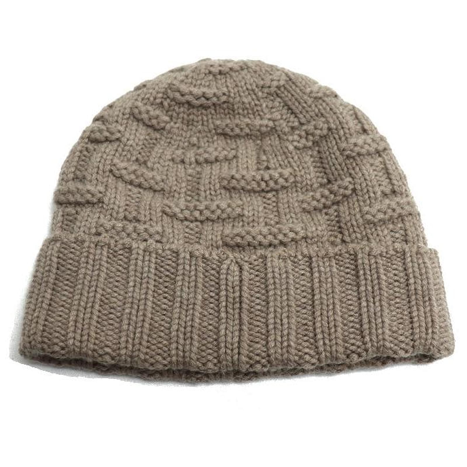 Hermès Hermes Cashmere Knit Cap Unisex Grey ref.2327182 - Joli Closet