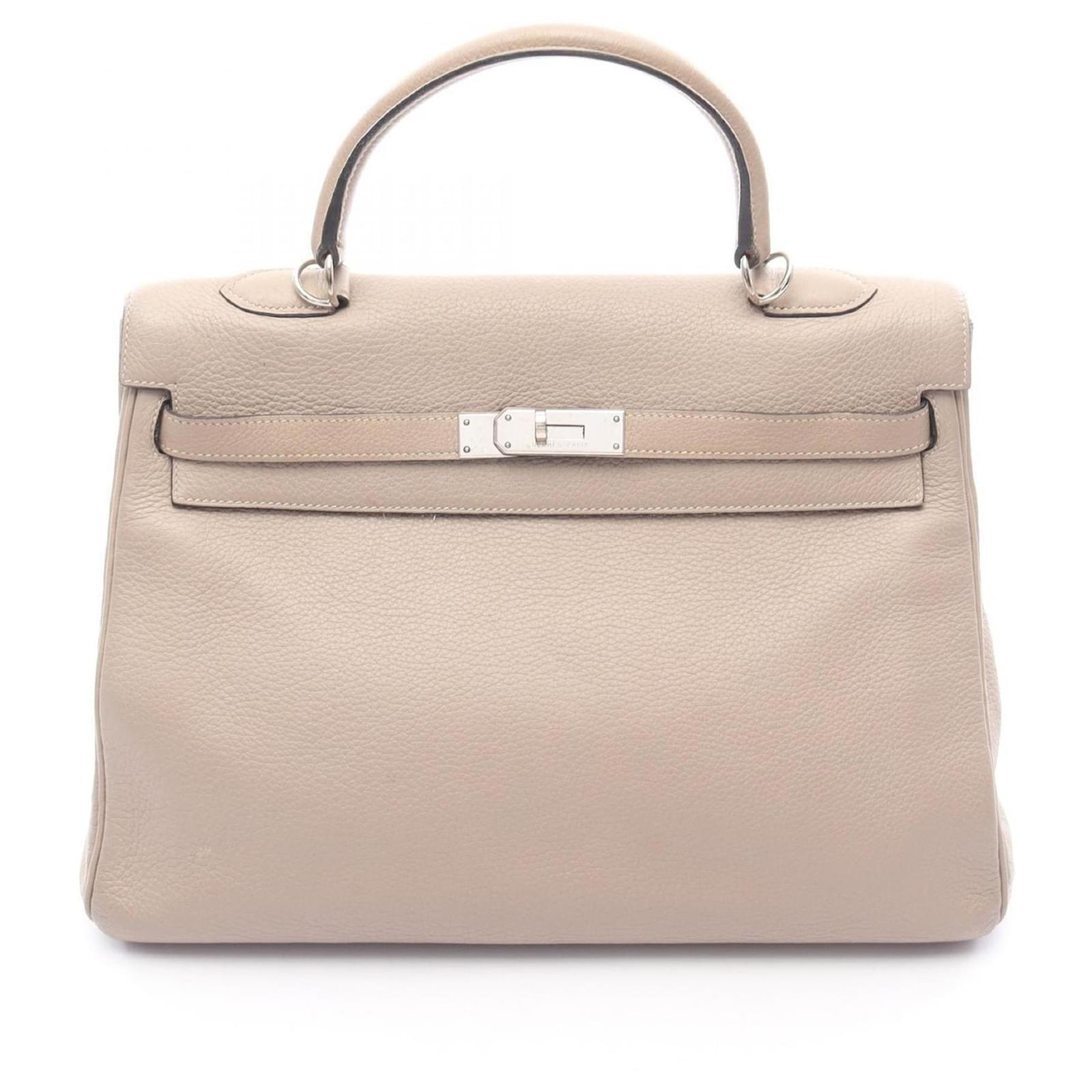 Hermès Hermes Kelly 35 Togo Handbag Beige Leather ref.2329067 - Joli Closet