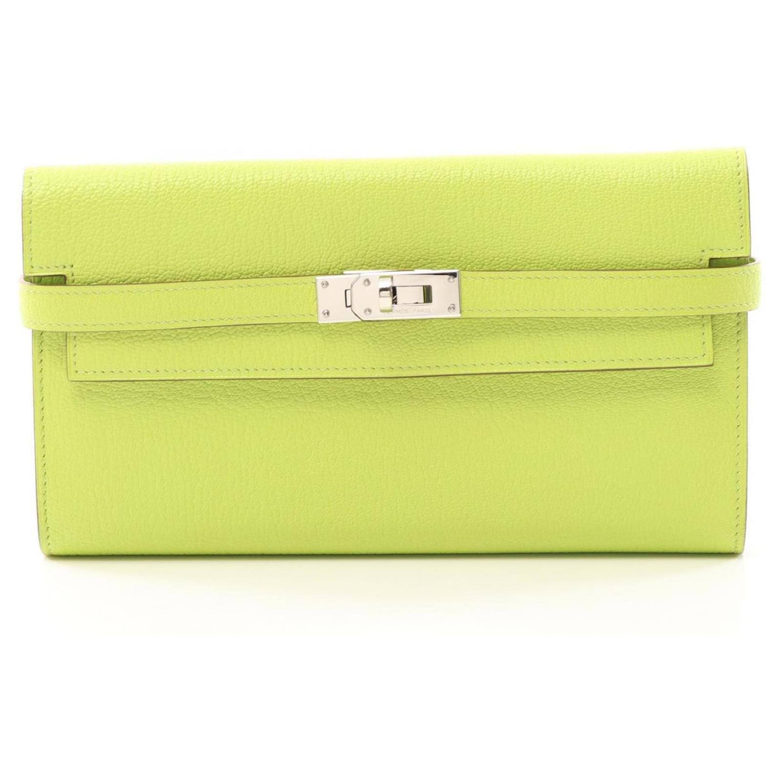 Hermès Hermes Kelly Tri-fold Long Wallet in Green (Sold) - Joli Closet