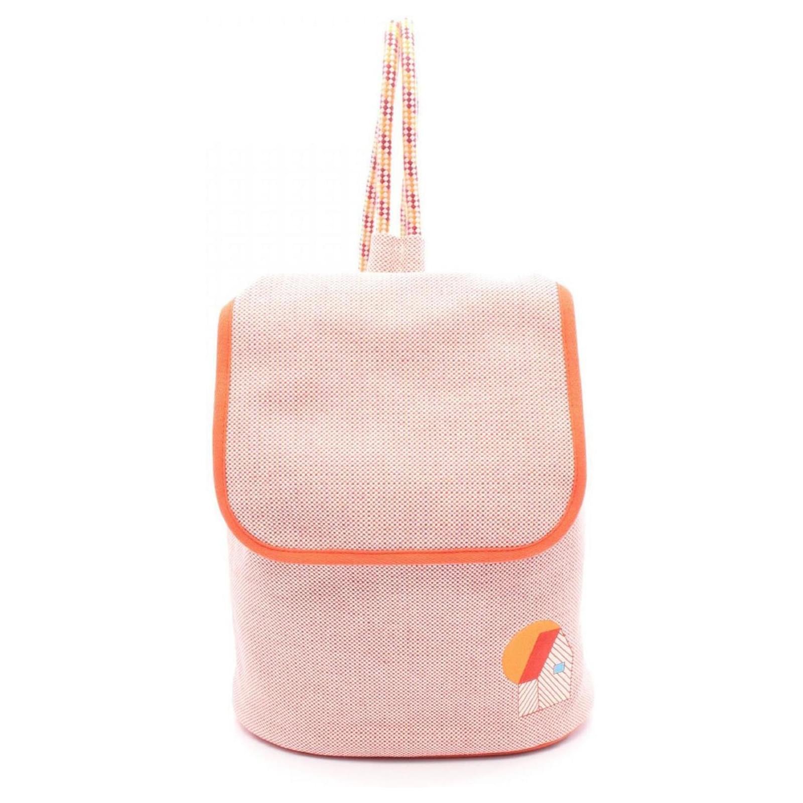 Hermès Hermes Multicolor Canvas Backpack Multiple colors Orange Cloth ...