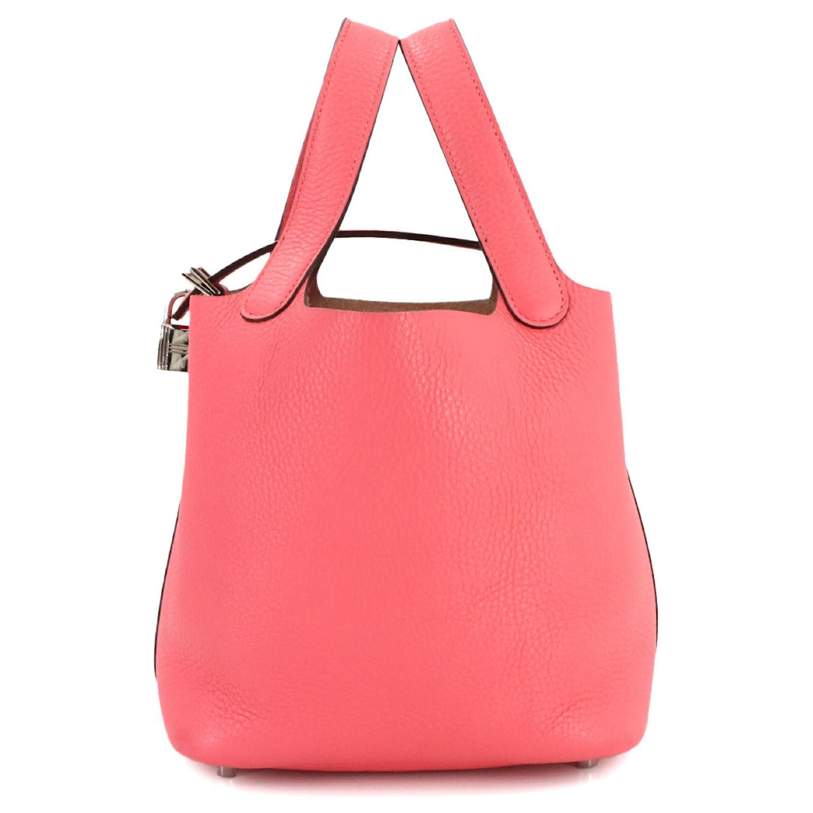 Hermès Hermes Picotin Lock PM Handbag Pink Leather ref.2330256 - Joli ...