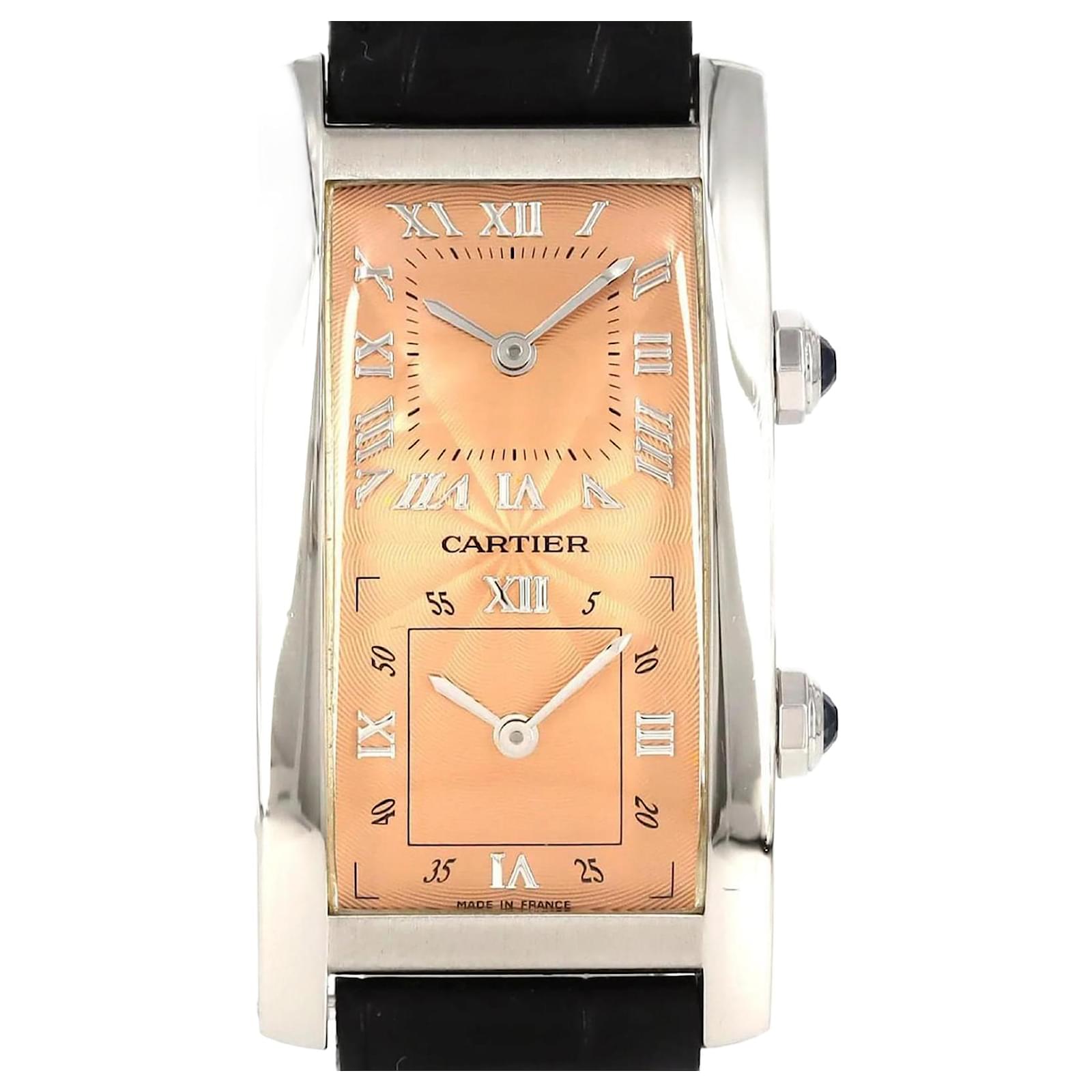 Cartier Tank Cintrée 2 Time Zone PT LIMITED W1519951 Wristwatch ref ...