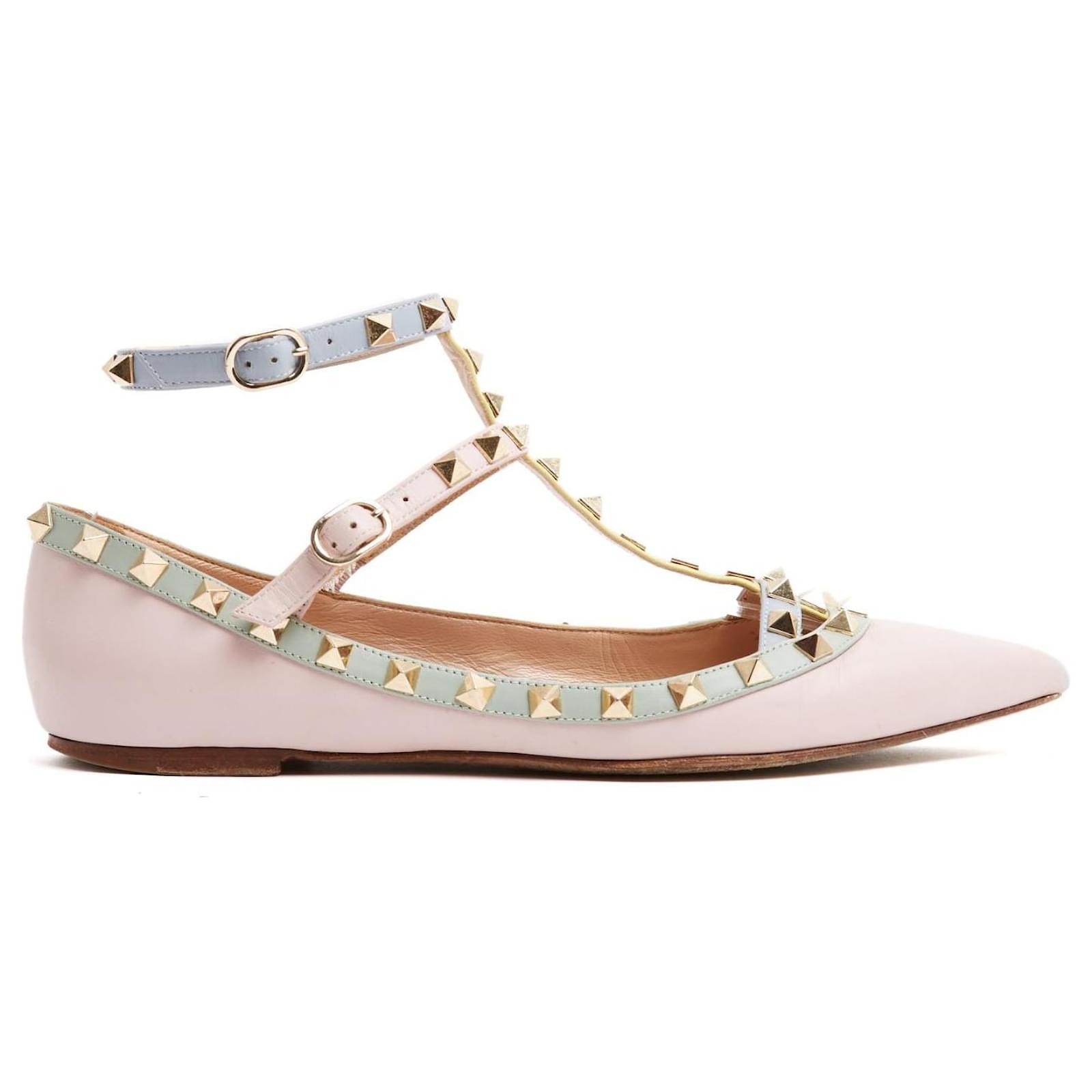 Valentino Garavani Ballerinas Pink EU38.5 Rockstud Pink Ballet Flat UK5 ...