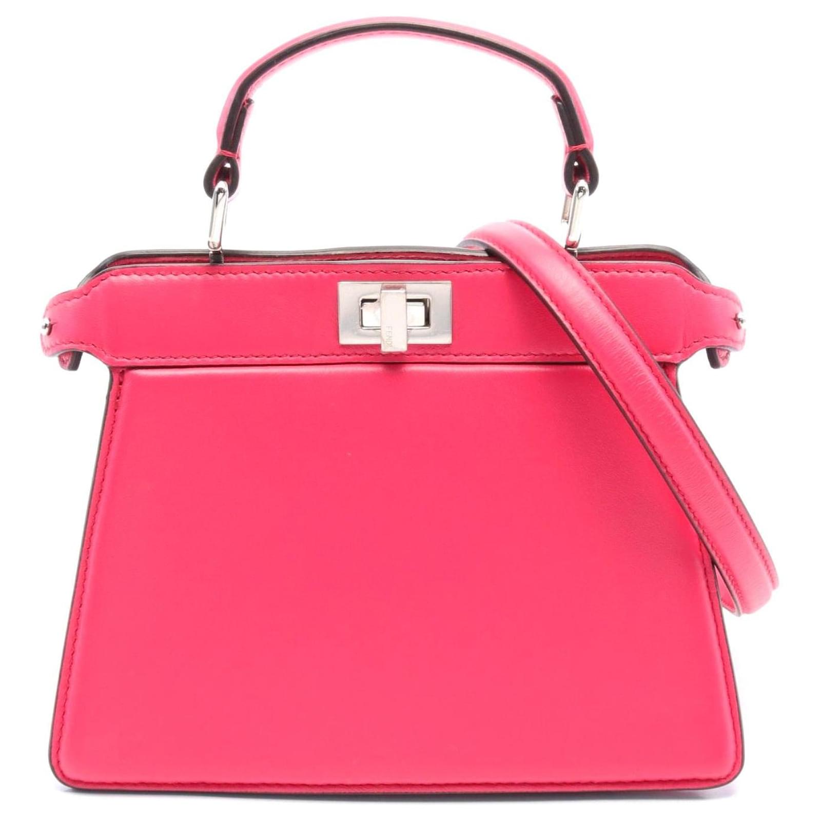 Fendi Peekaboo ISeeU Leather Handbag Pink Pony-style calfskin ref ...