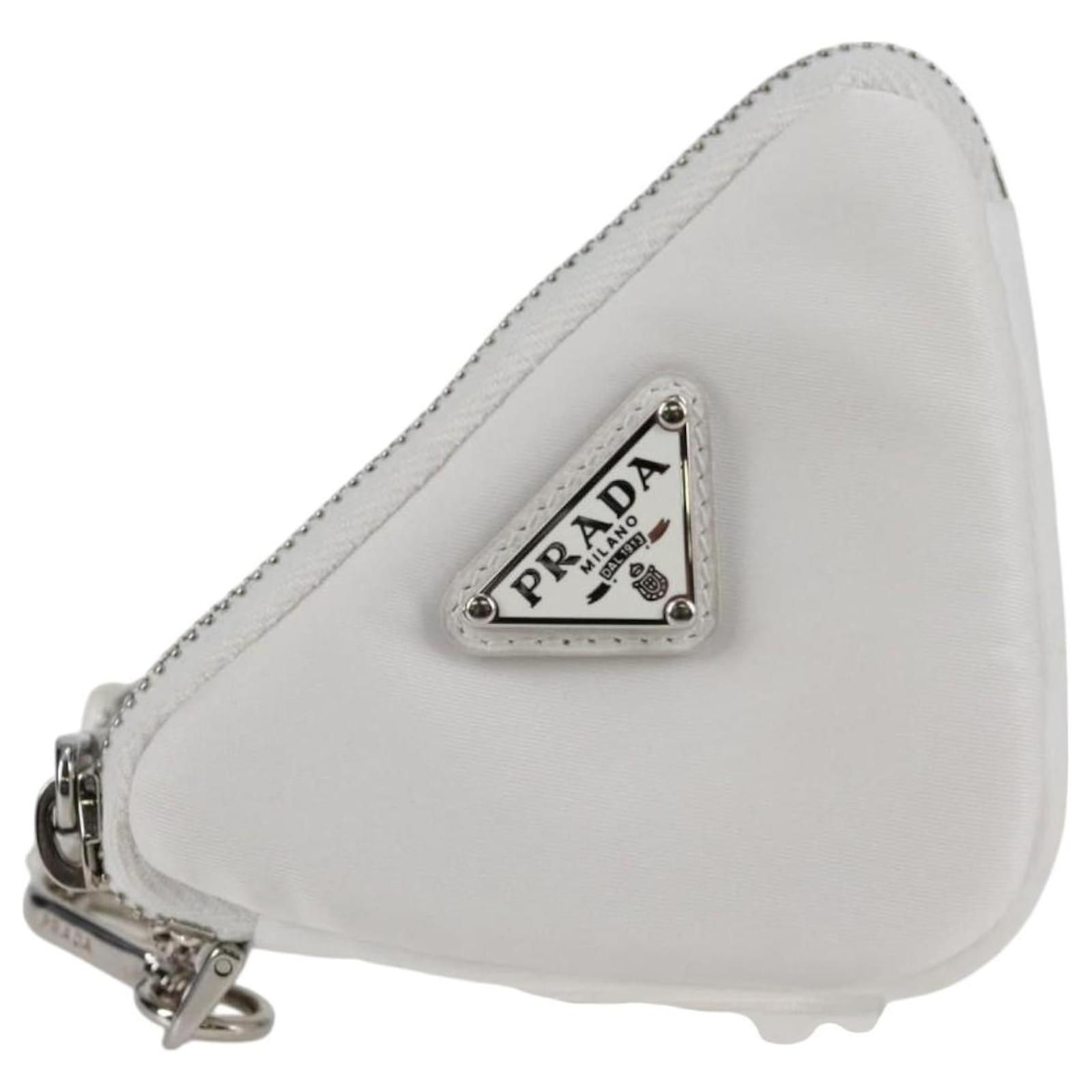 Prada Triangle Logo White Nylon ref.2338222 - Joli Closet