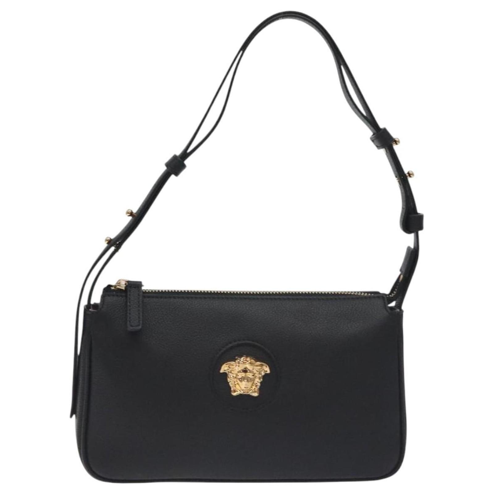 Versace Medusa Black Leather ref.2338619 - Joli Closet
