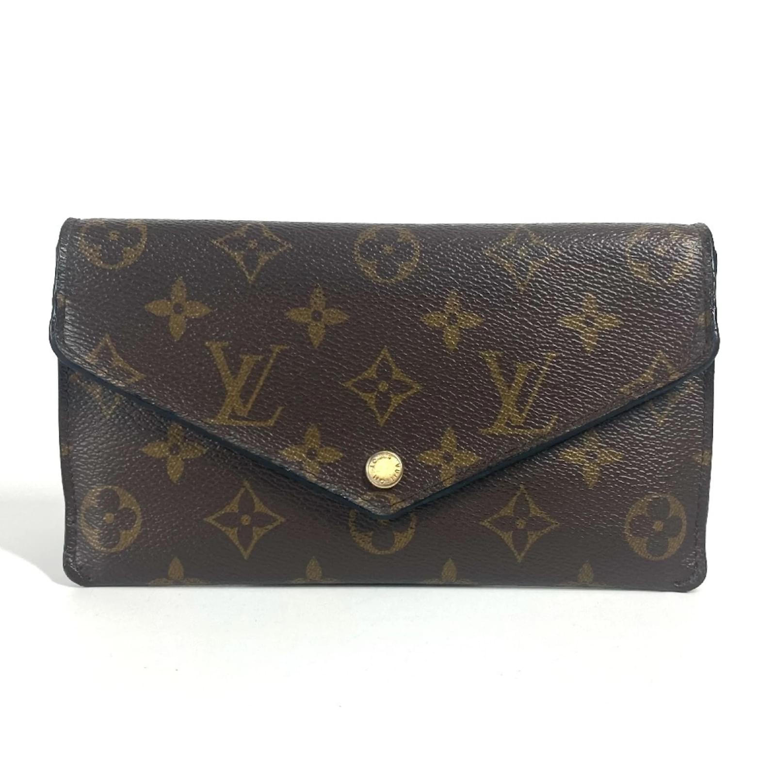 Louis Vuitton Monogram Portefeuille Jeanne Long Wallet Brown Pink ...