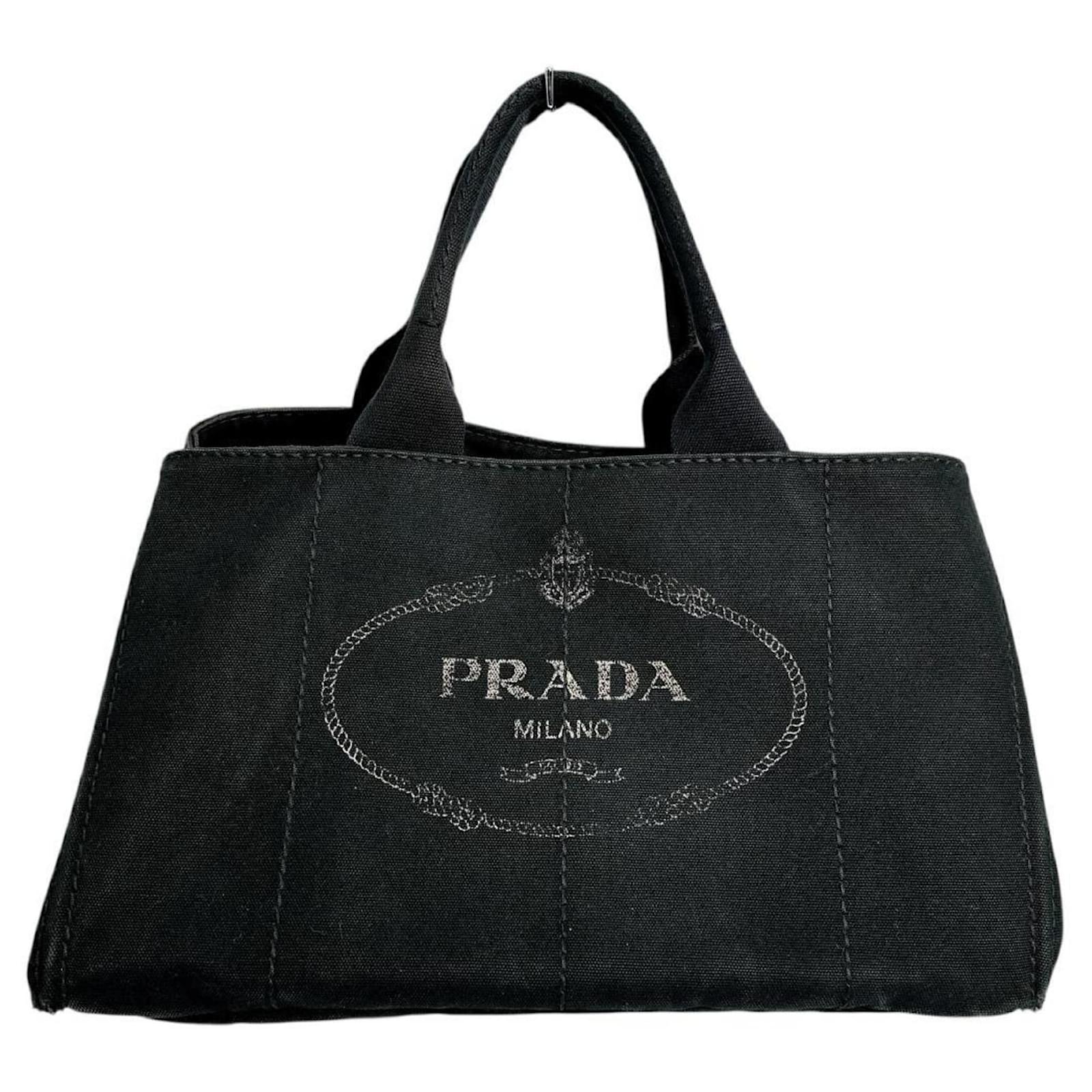 Prada Black Canvas Tote Bag Cloth ref.2346294 - Joli Closet