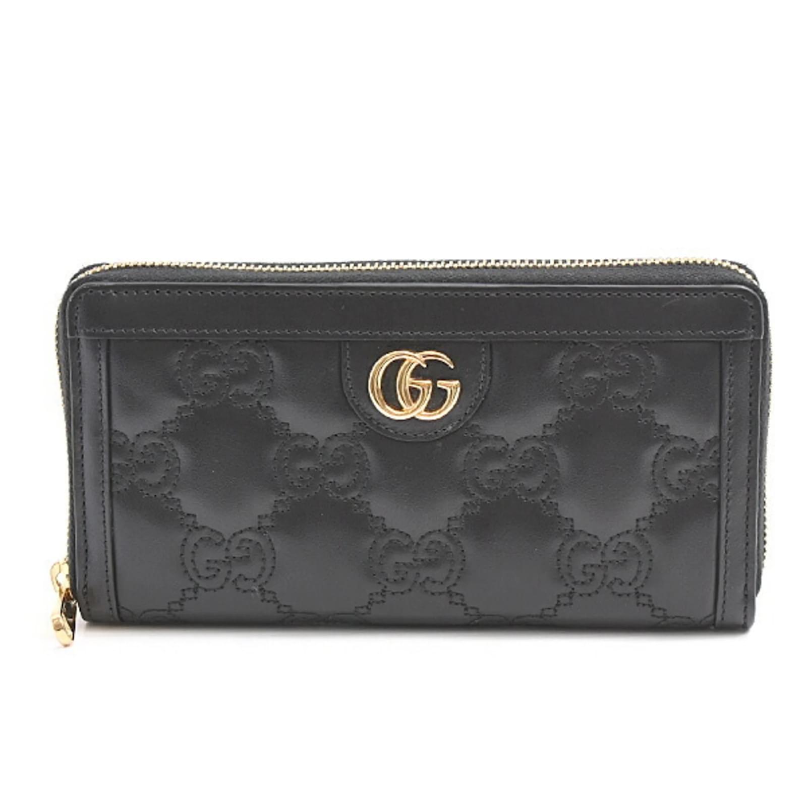 Gucci Black Calfskin Long Wallet Leather ref.2349042 - Joli Closet