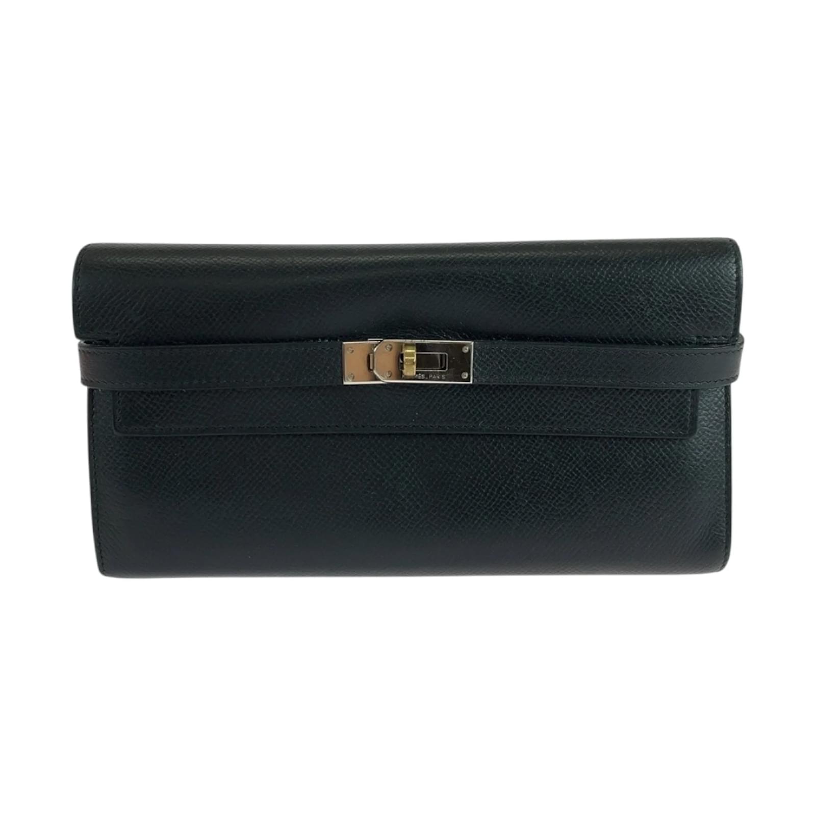 Hermès Hermes Kelly Long Wallet in Black Epsom Leather (Sold) - Joli Closet