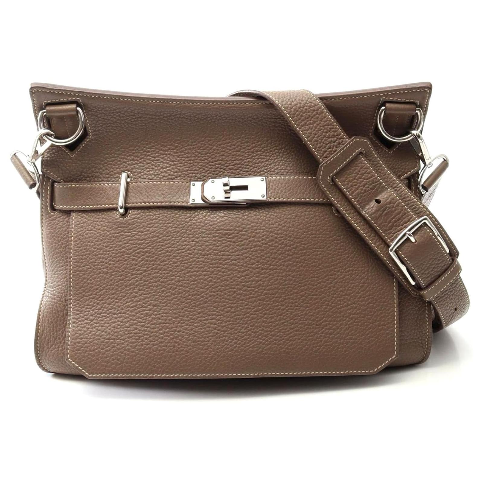 Hermès Hermes Jypsiere 34 Clemence Shoulder Bag Brown Leather Pony ...