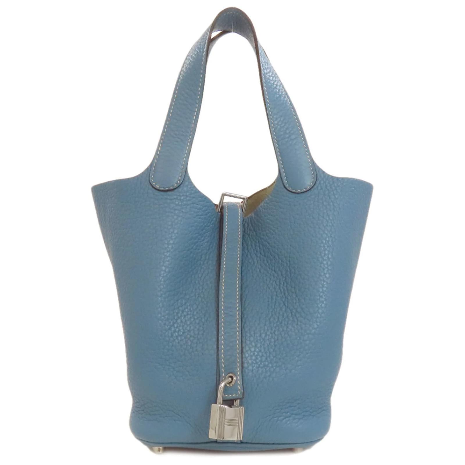 Hermes Hermès Picotin Lock PM Handbag Blue ref.2353891 - Joli Closet