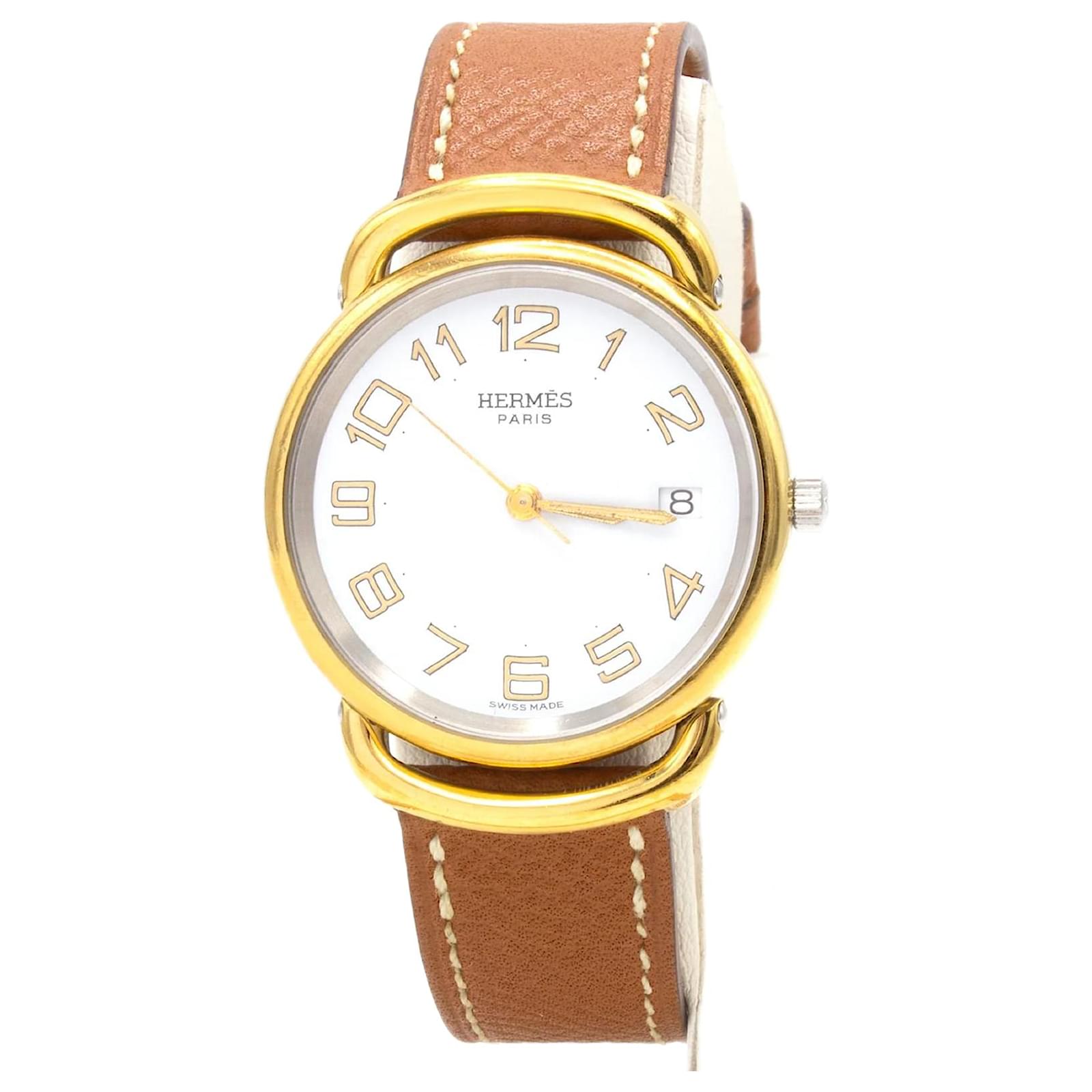 Hermès Pullman watch. Golden Steel ref.2360040 - Joli Closet