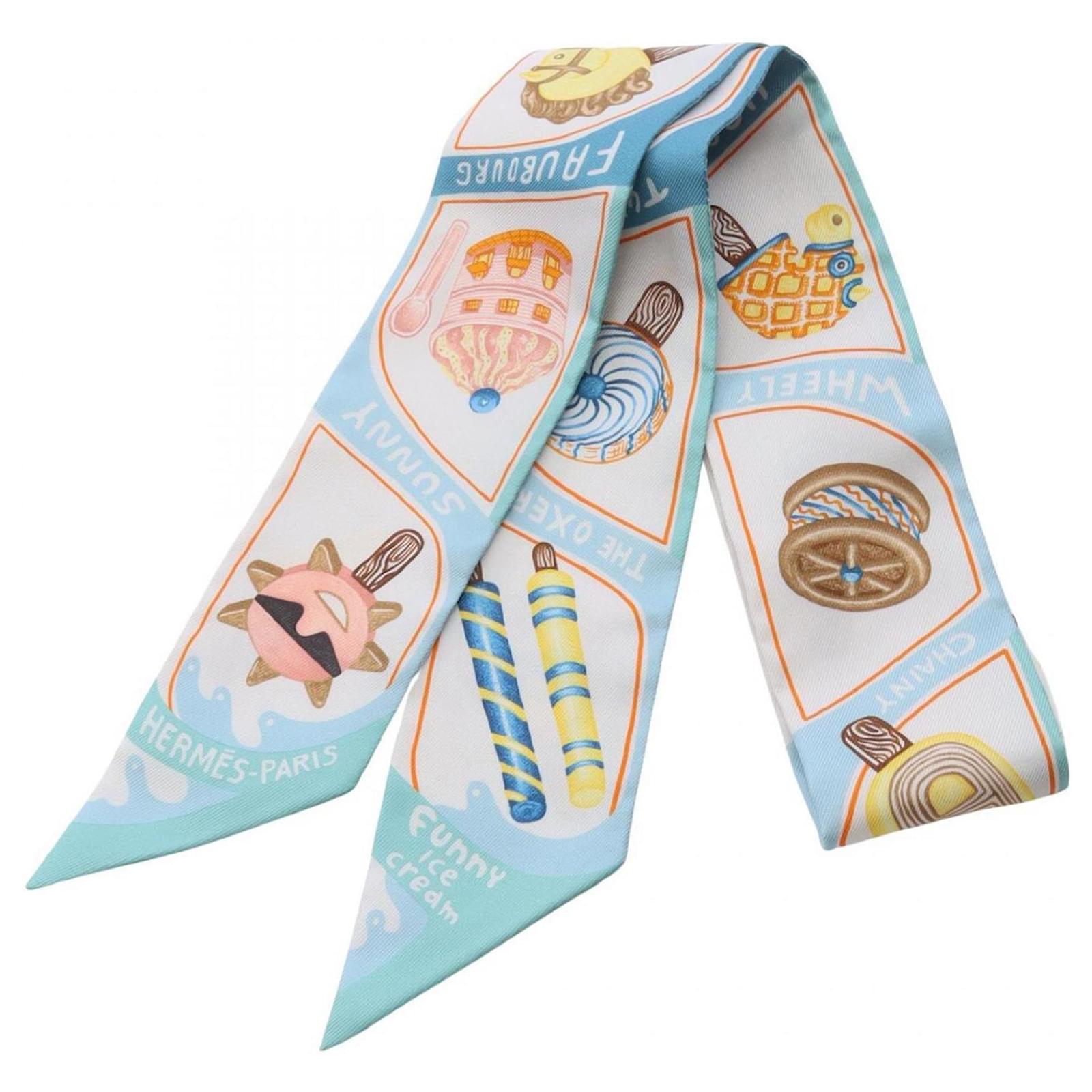 Hermes Hermès Twilly FUNNY ICE CREAM Silk Scarf (Sold) - Joli Closet