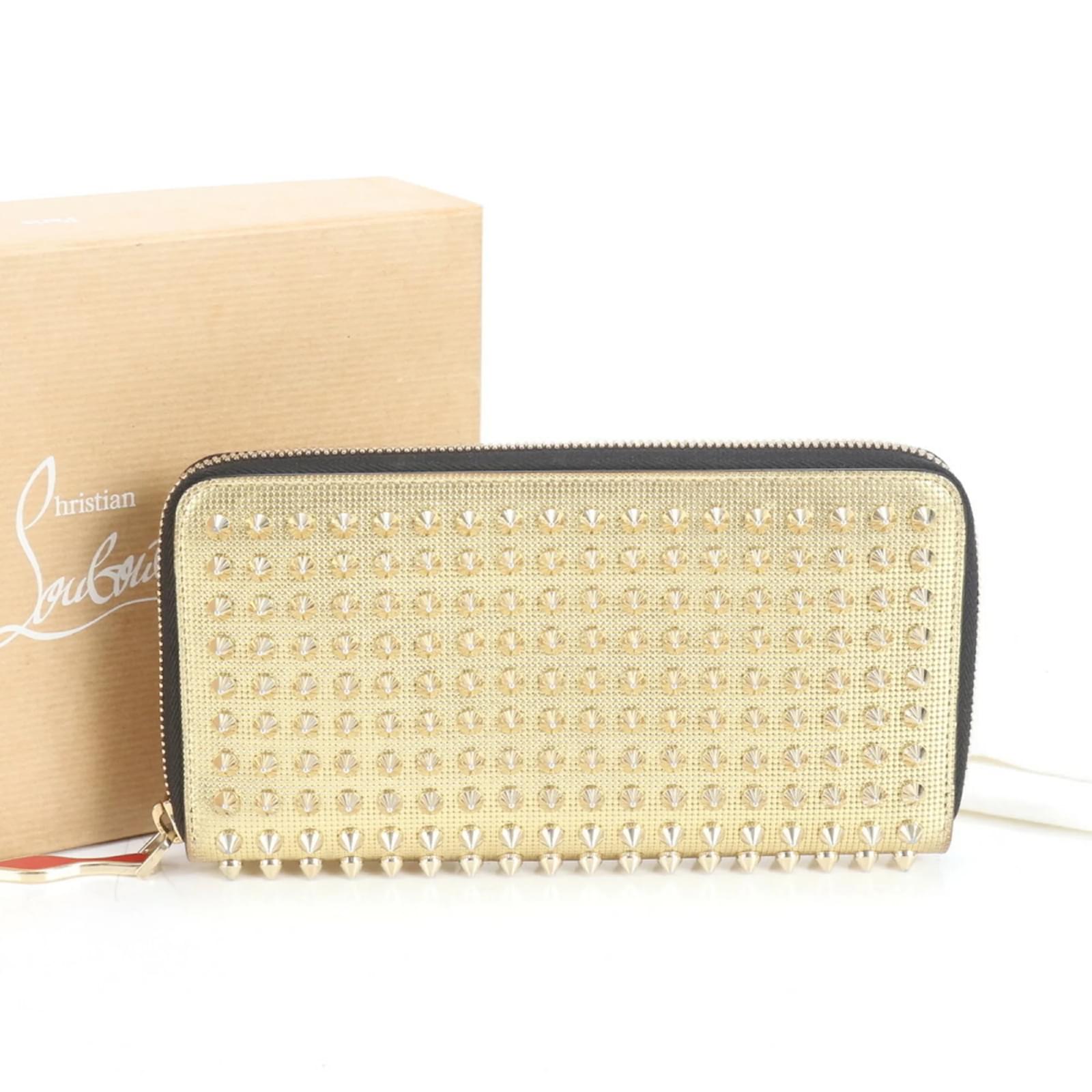 Christian Louboutin Studded Leather Long Wallet Golden ref.2364151 ...