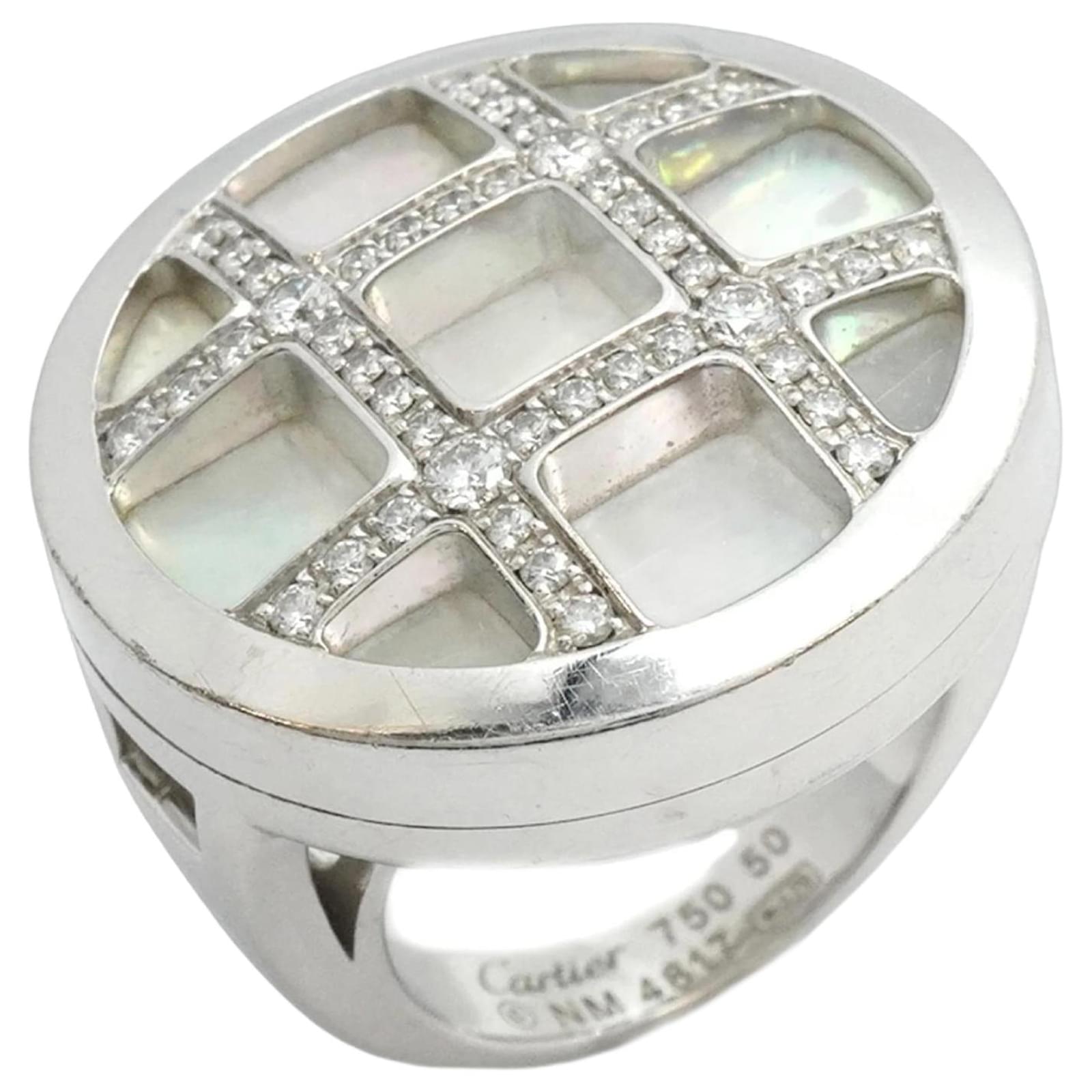 Cartier Pasha Grid Pavé Ring White gold ref.2365295 - Joli Closet