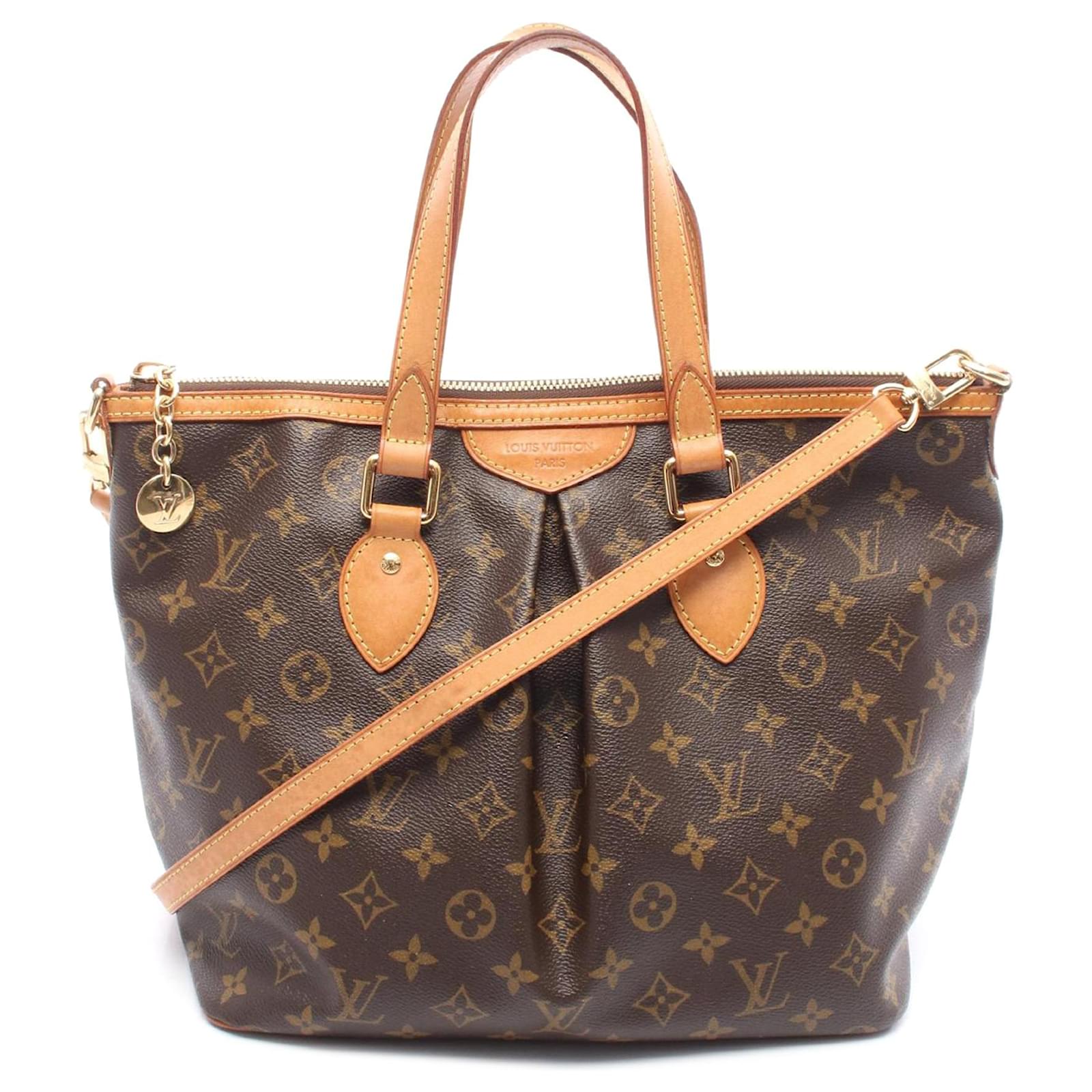 Louis Vuitton Brown Monogram Palermo PM Leather Cloth ref.JC2373216 ...