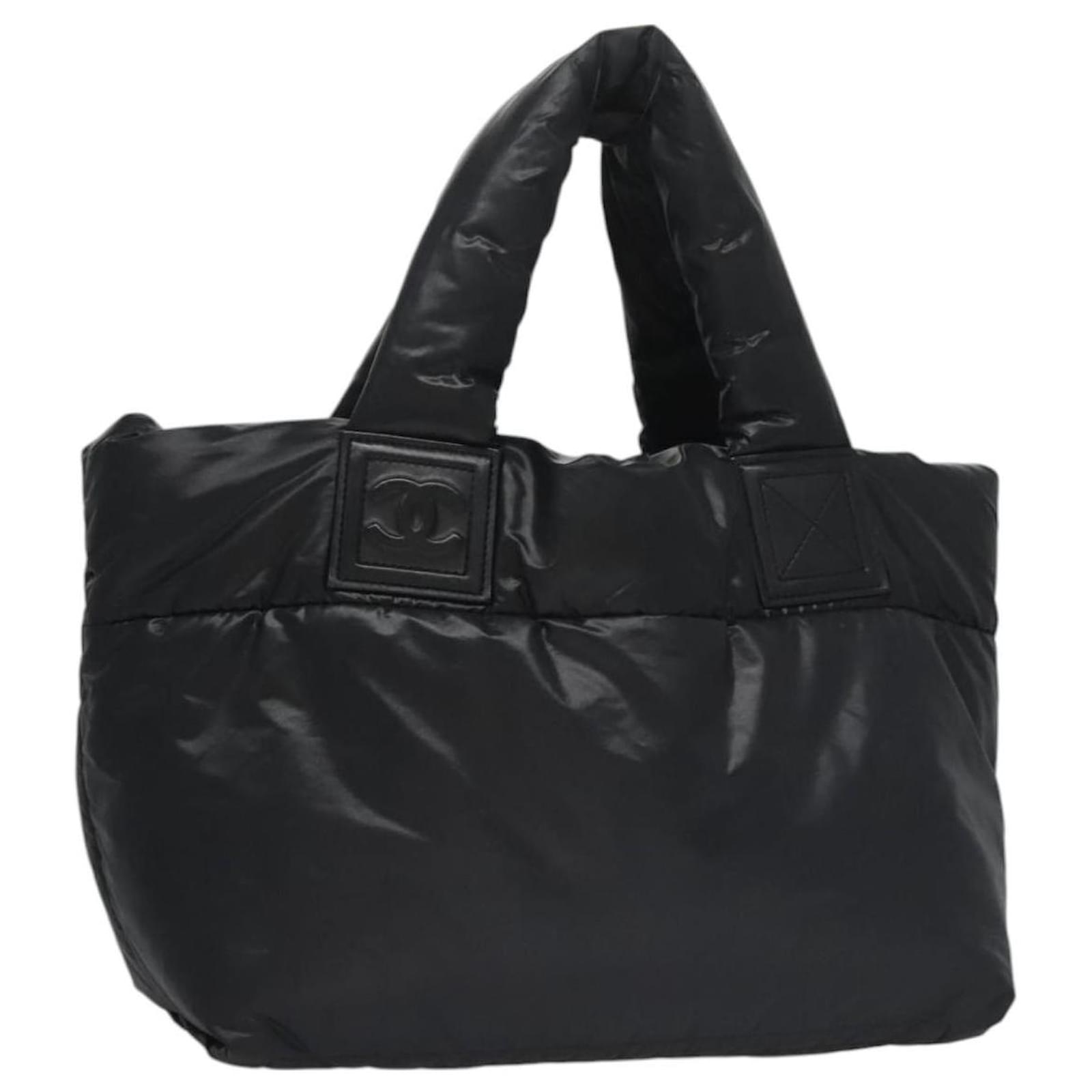 CHANEL Coco Cocoon Hand Bag Nylon Black CC Auth PP276V ref.2375962 ...